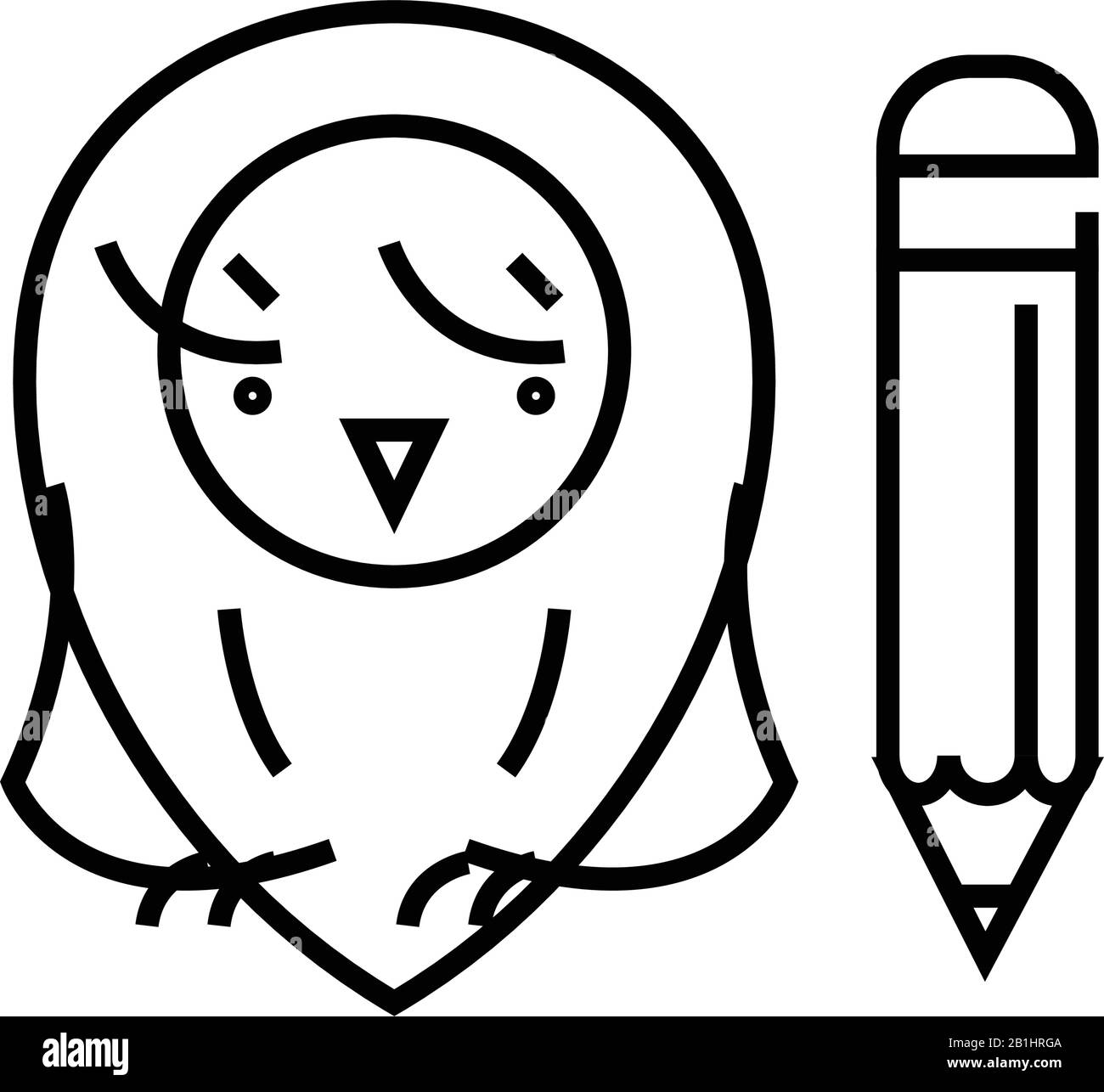 Elementary education line icon, concept sign, outline vector ...