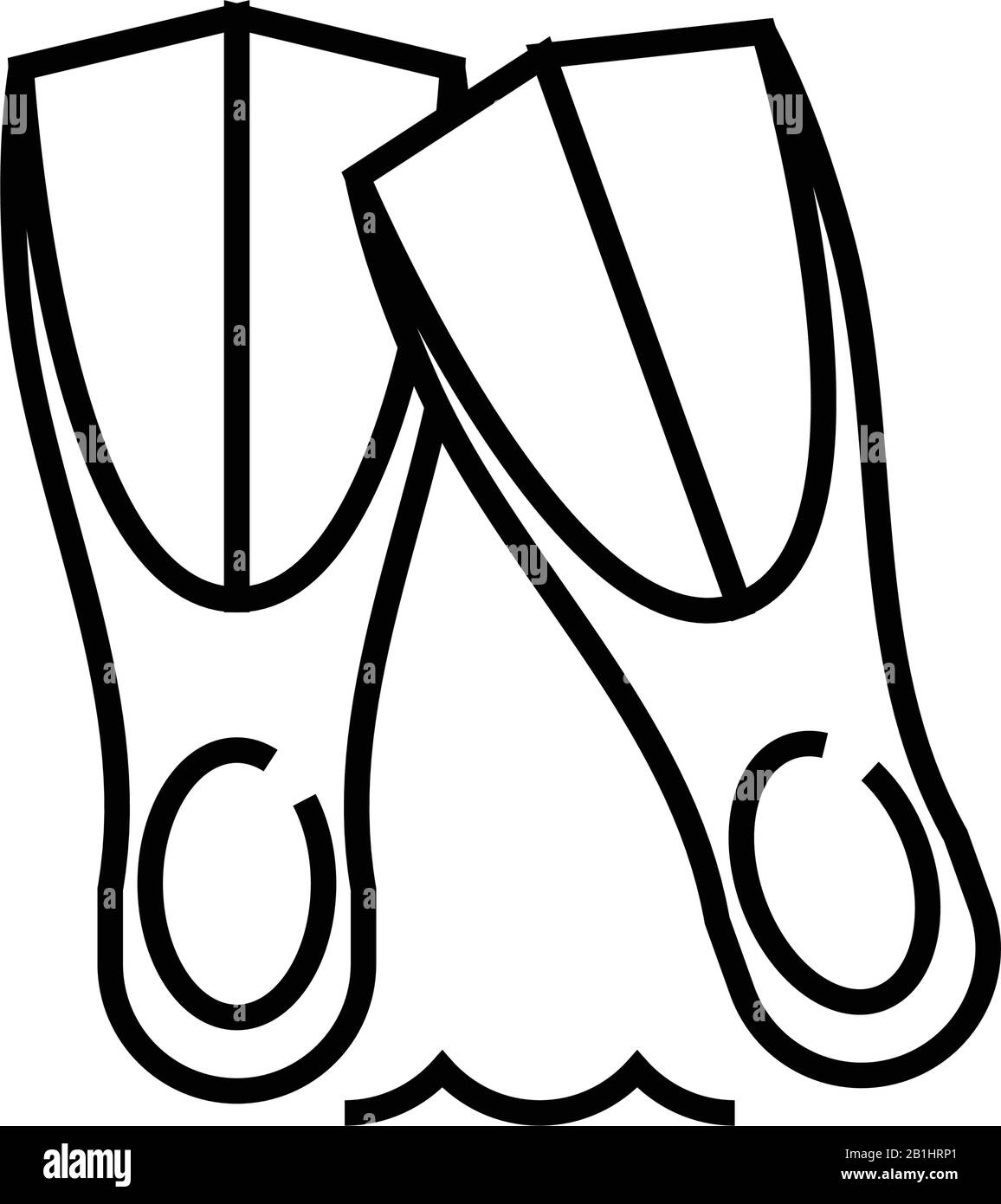 Flippers line icon, concept sign, outline vector illustration, linear ...