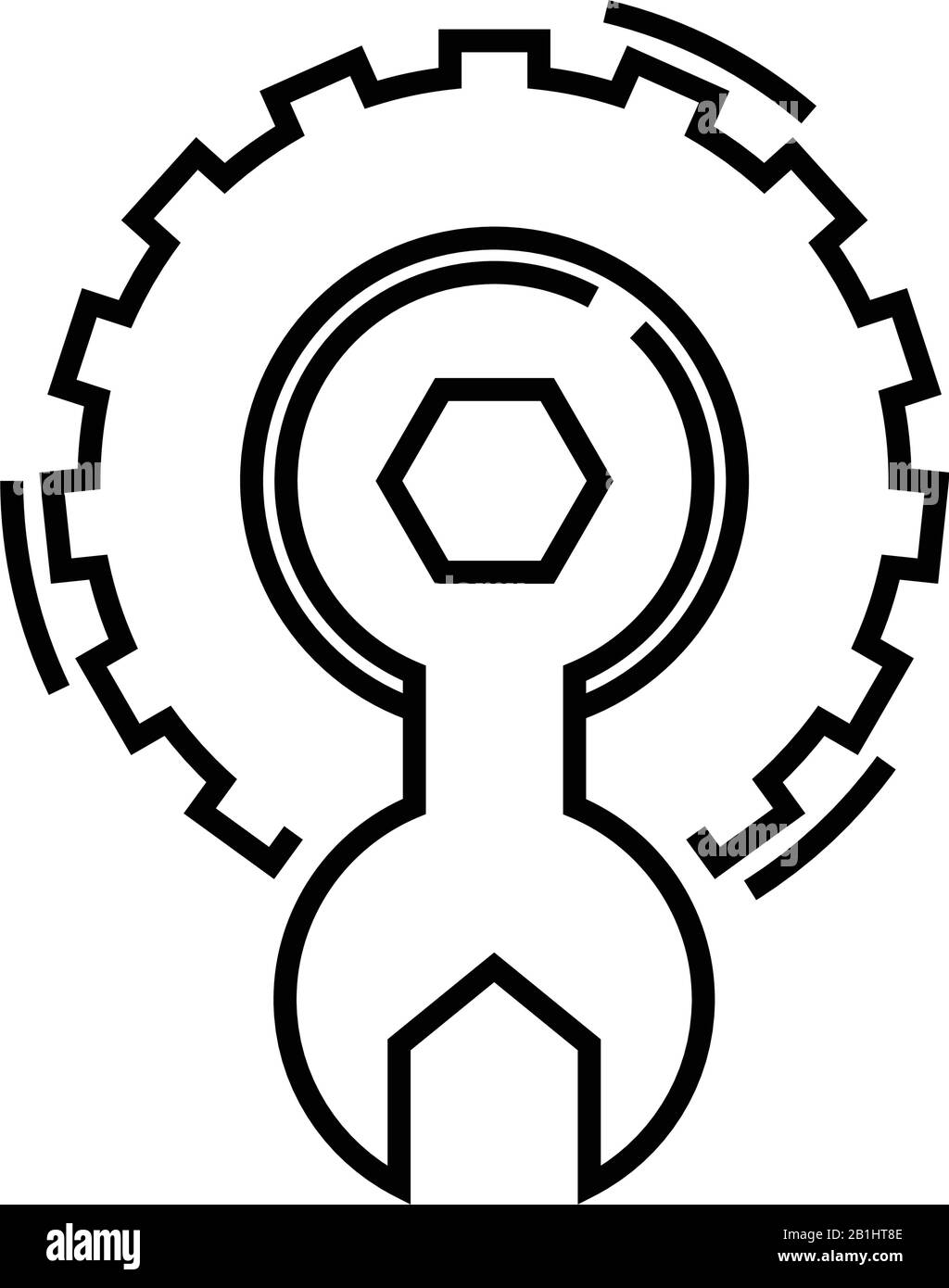 Engineering line icon, concept sign, outline vector illustration ...