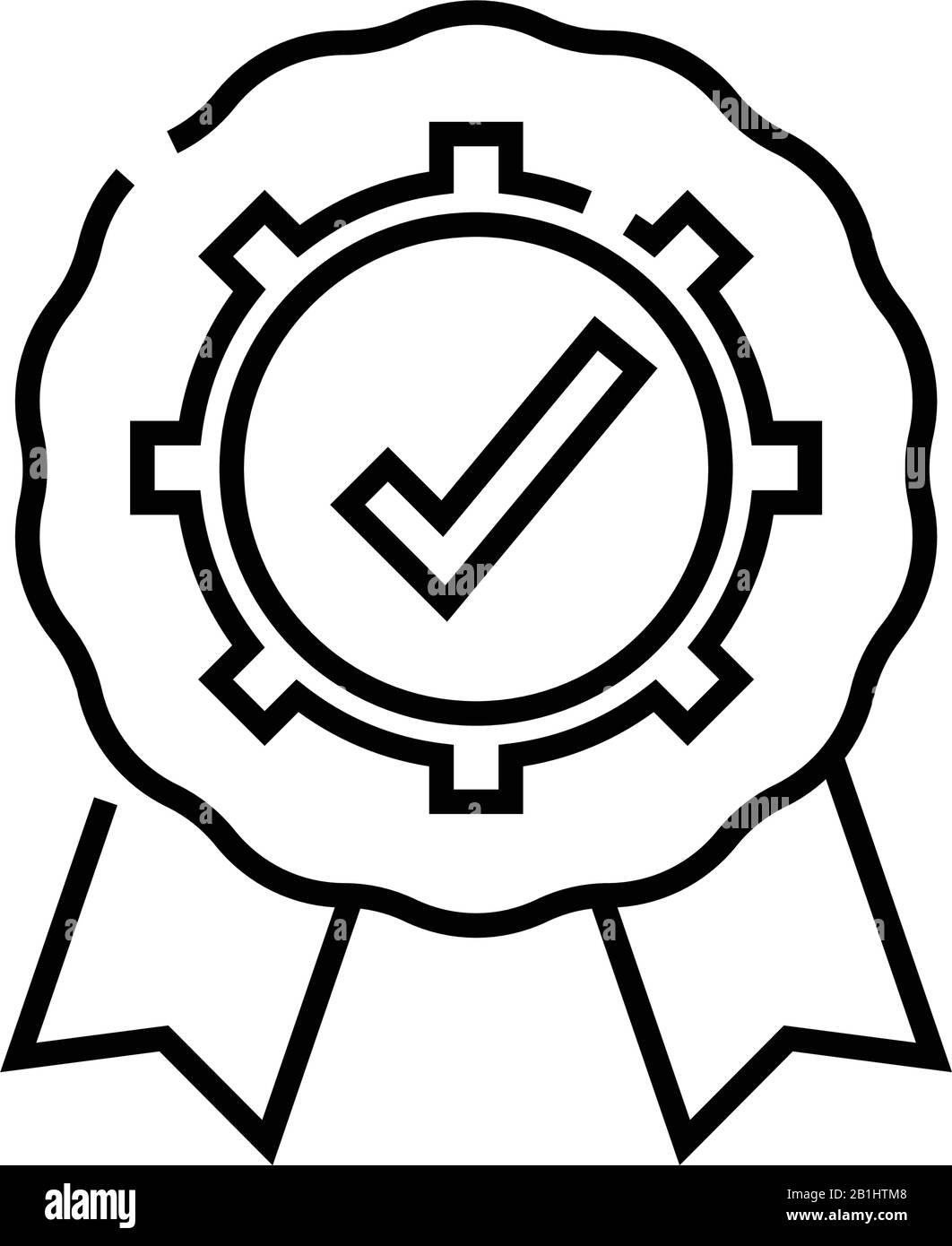 Excellent mark line icon, concept sign, outline vector illustration ...