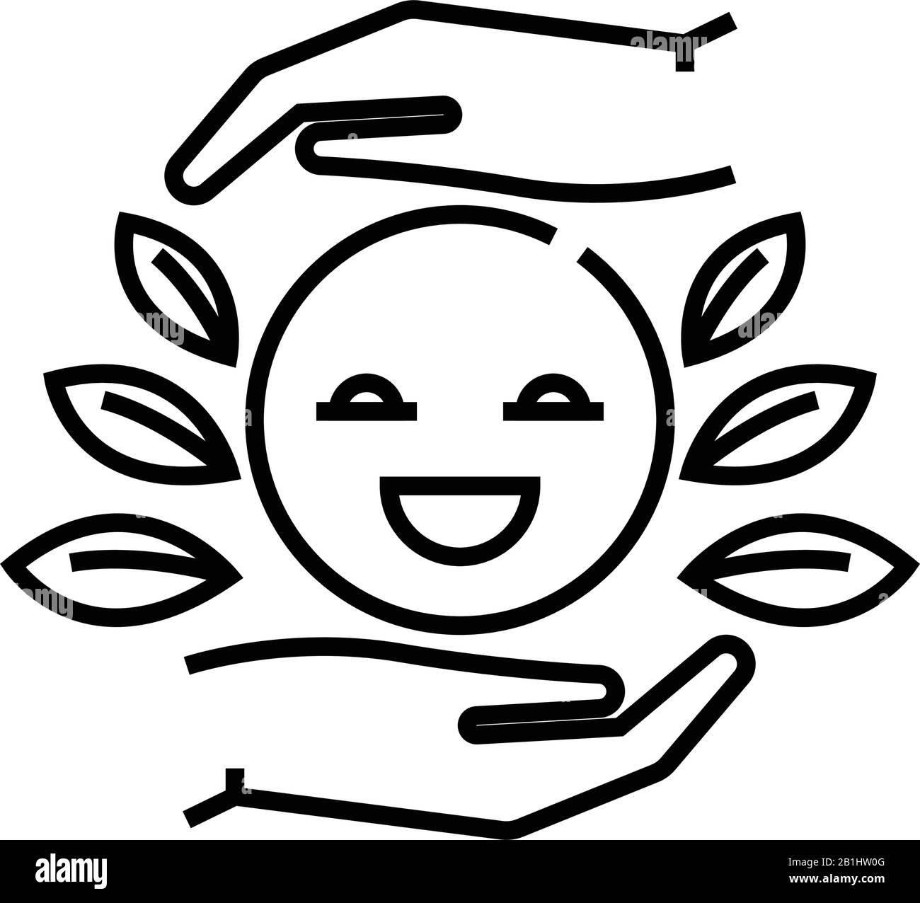 Friendly atmosphere line icon, concept sign, outline vector ...