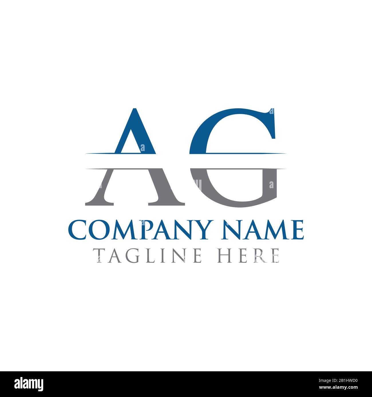 Initial AG Letter Logo With Creative Modern Business Typography Vector ...