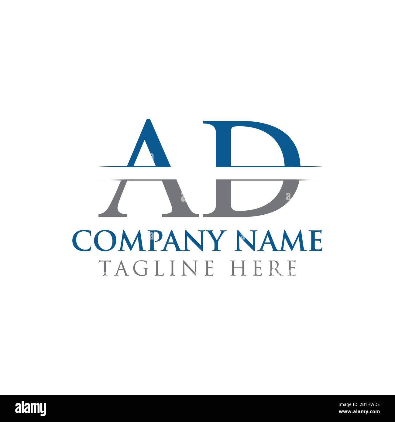 Initial AD Letter Logo With Creative Modern Business Typography Vector ...