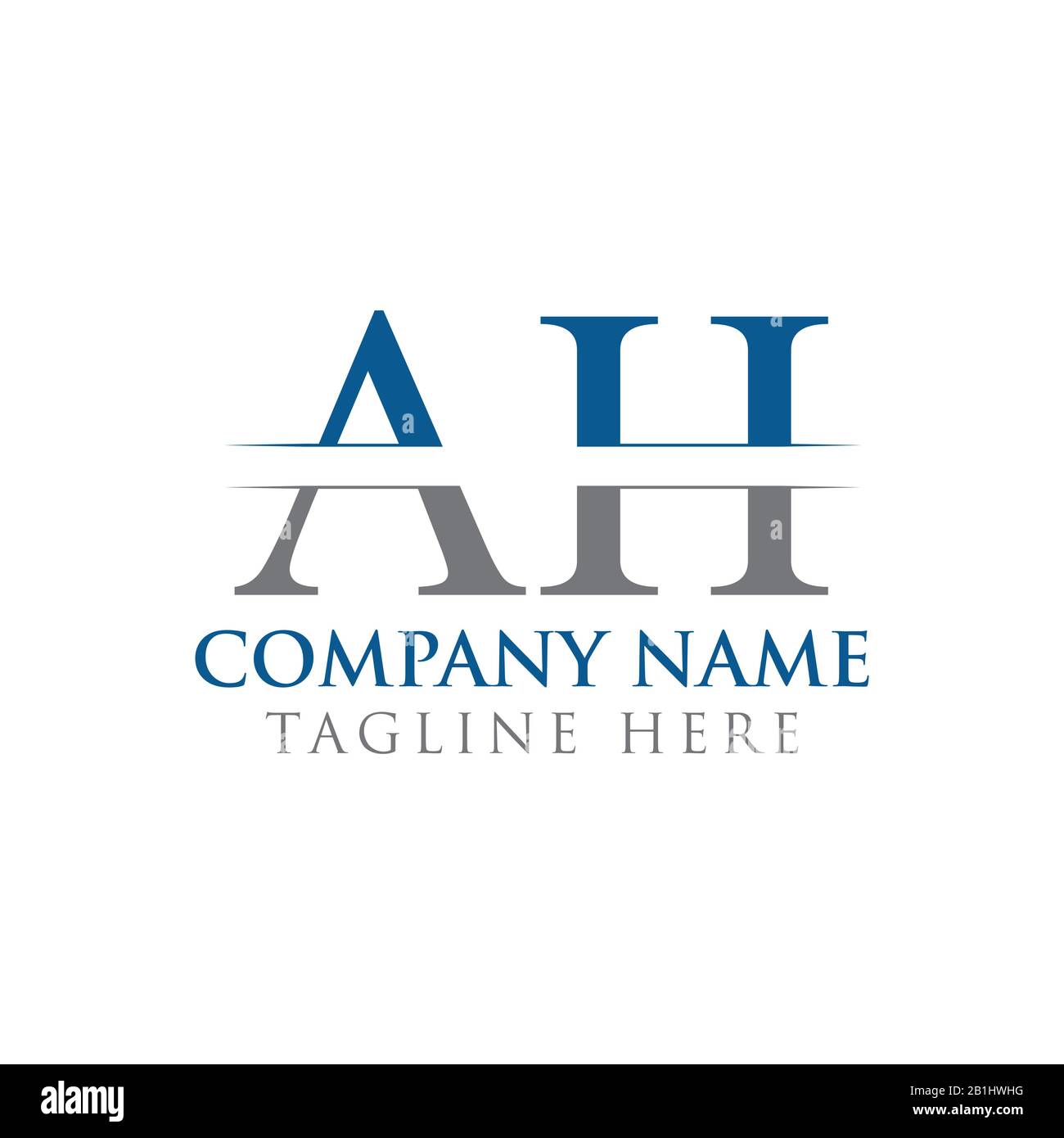 Initial AH Letter Logo With Creative Modern Business Typography Vector ...