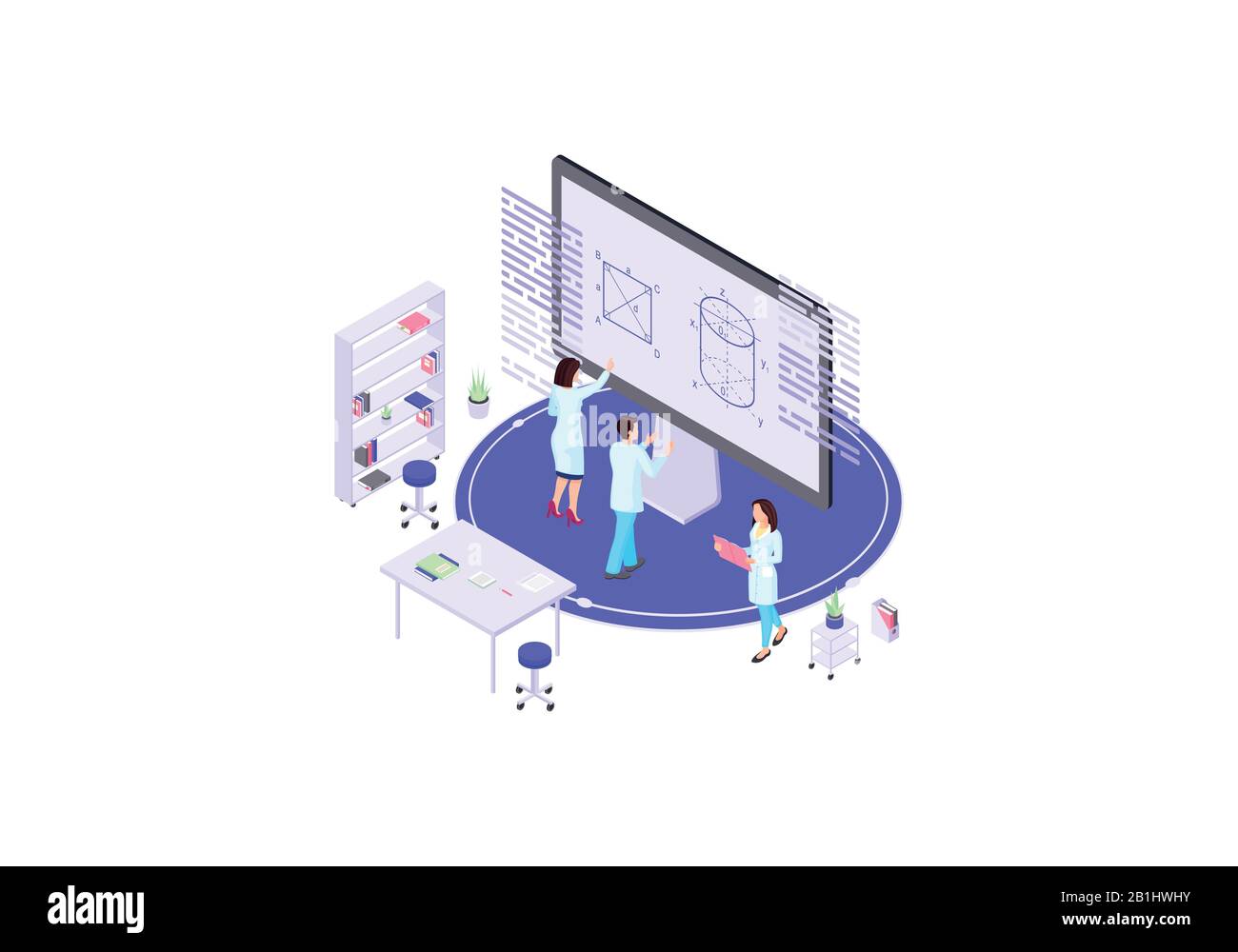 Scientists isometric color vector illustration Stock Vector Image & Art ...