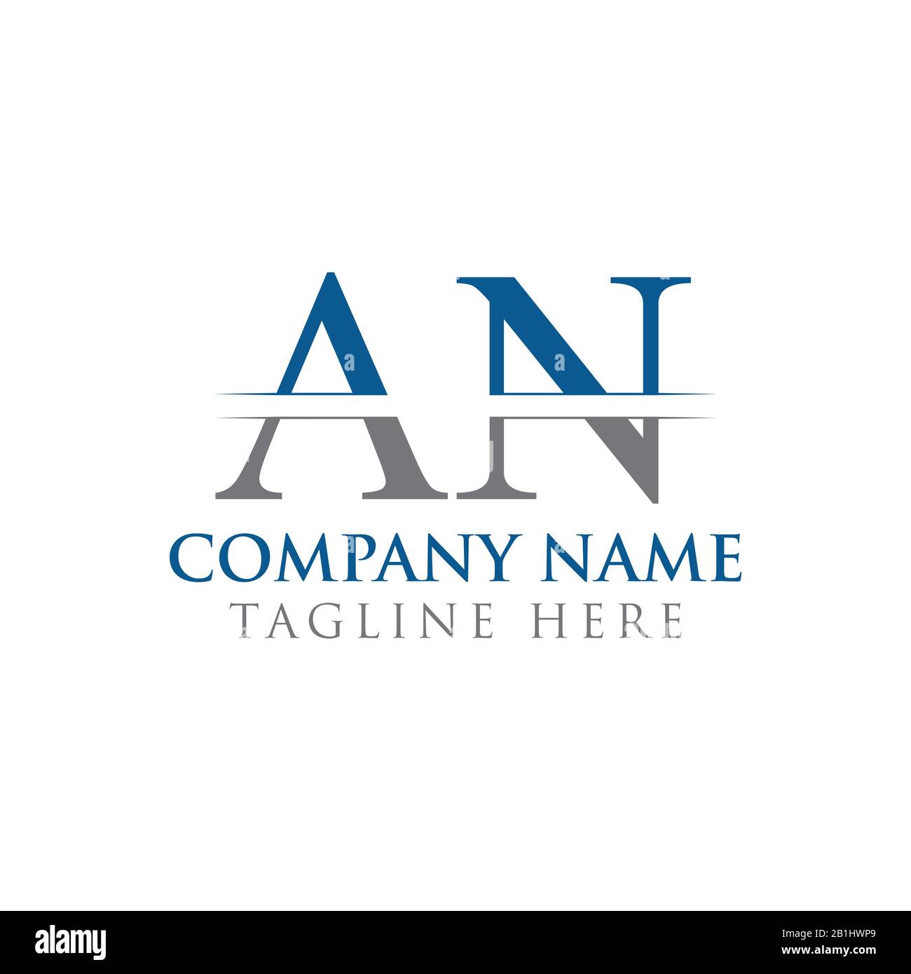 Initial AN Letter Logo With Creative Modern Business Typography Vector ...