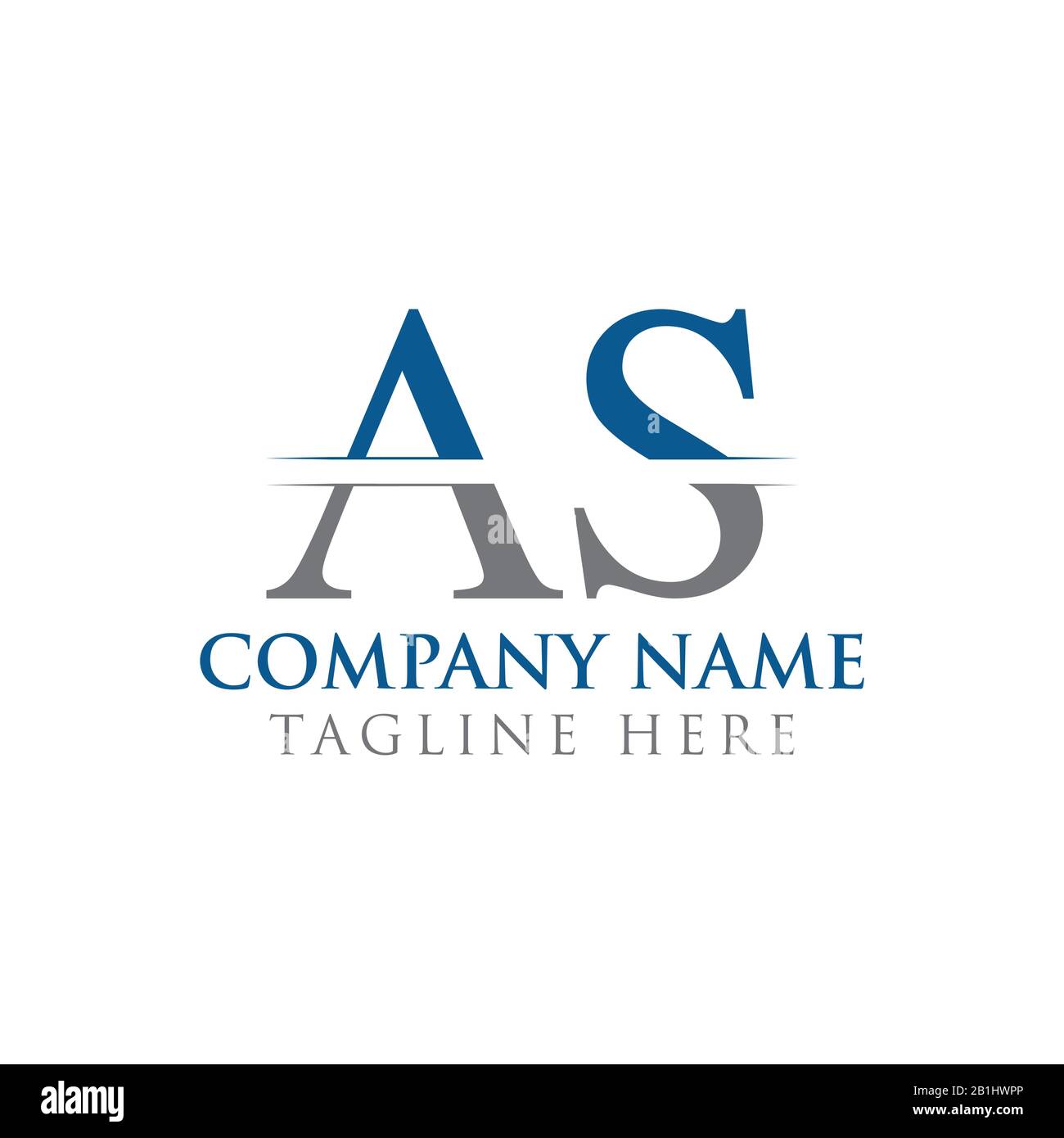 Initial AS Letter Logo With Creative Modern Business Typography Vector ...