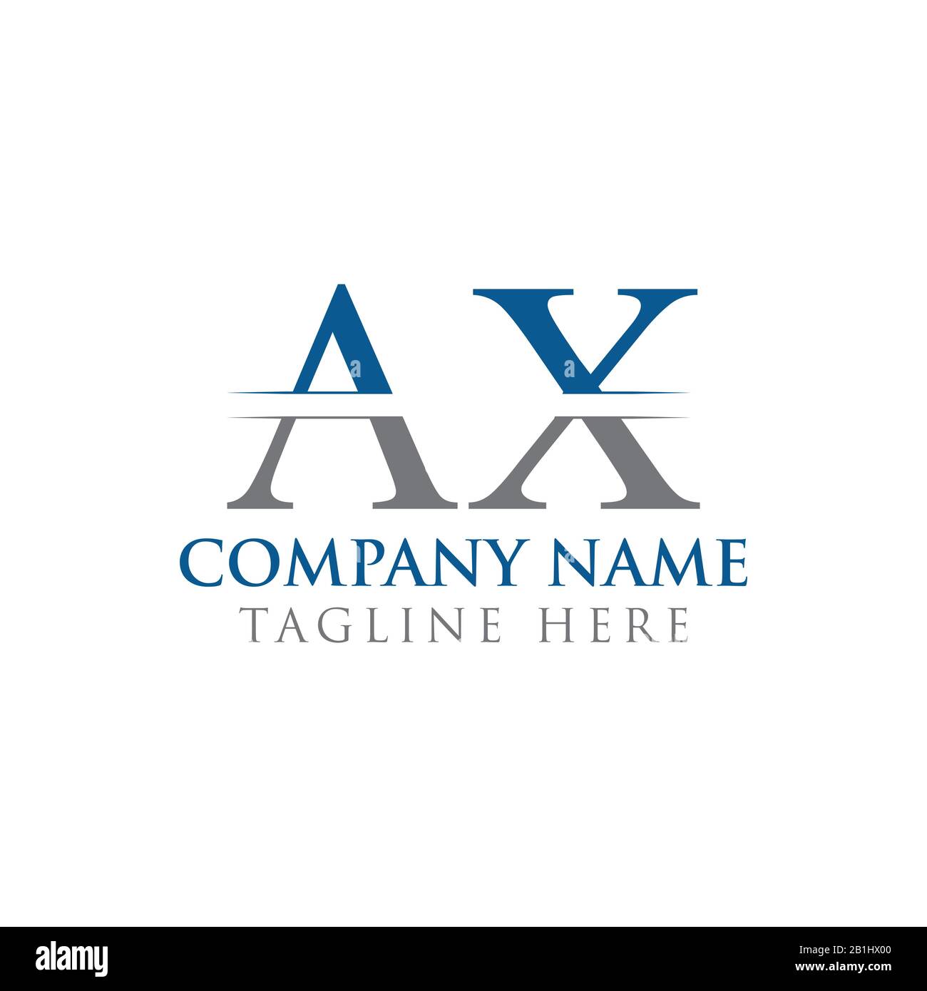 Initial AX Letter Logo With Creative Modern Business Typography Vector ...