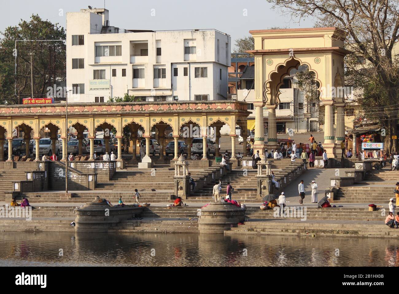 19th Mar 2019, Pune , Maharashtra, India. Alandi Ghat architecture ...