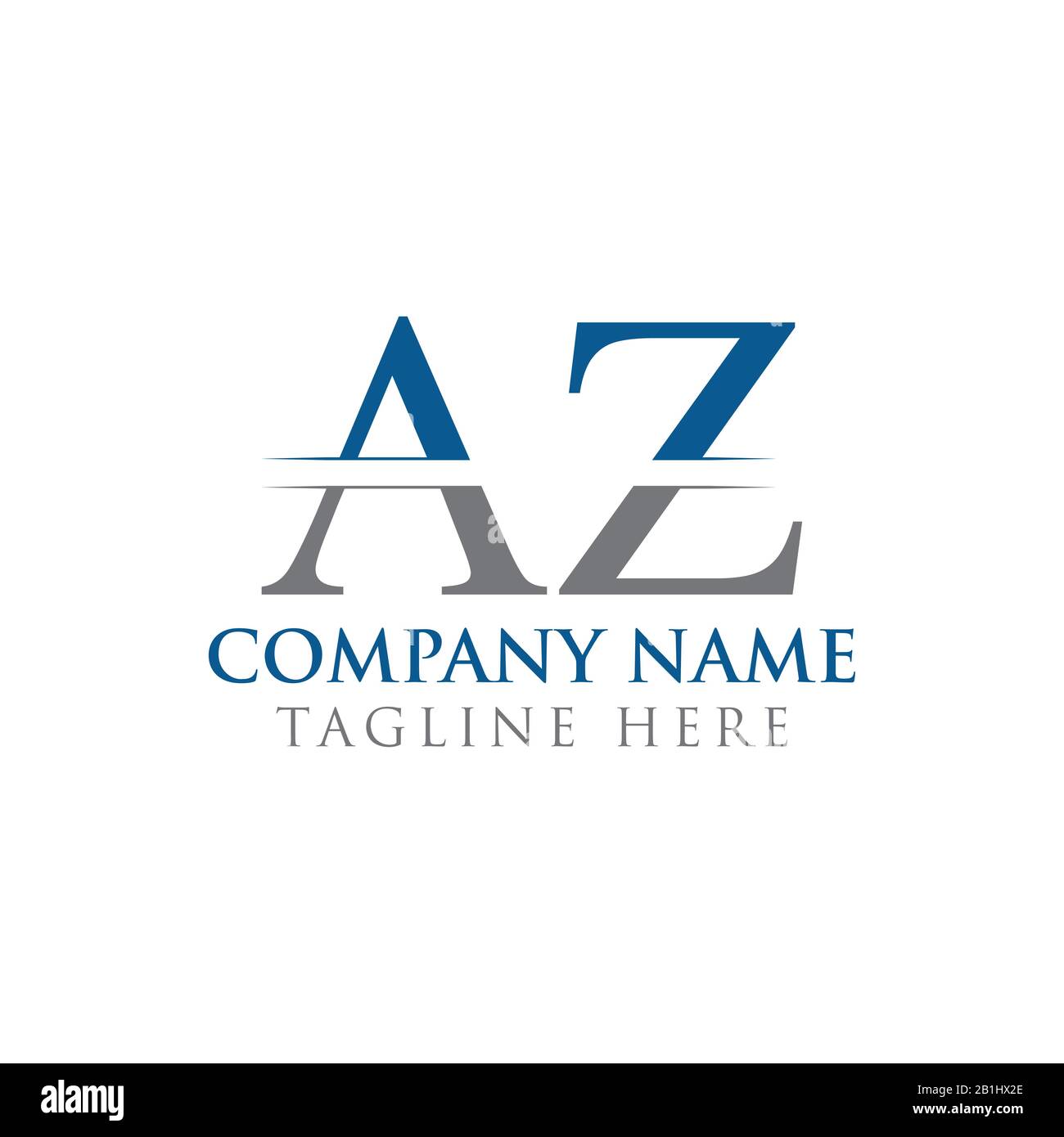 Initial AZ Letter Logo With Creative Modern Business Typography Vector ...