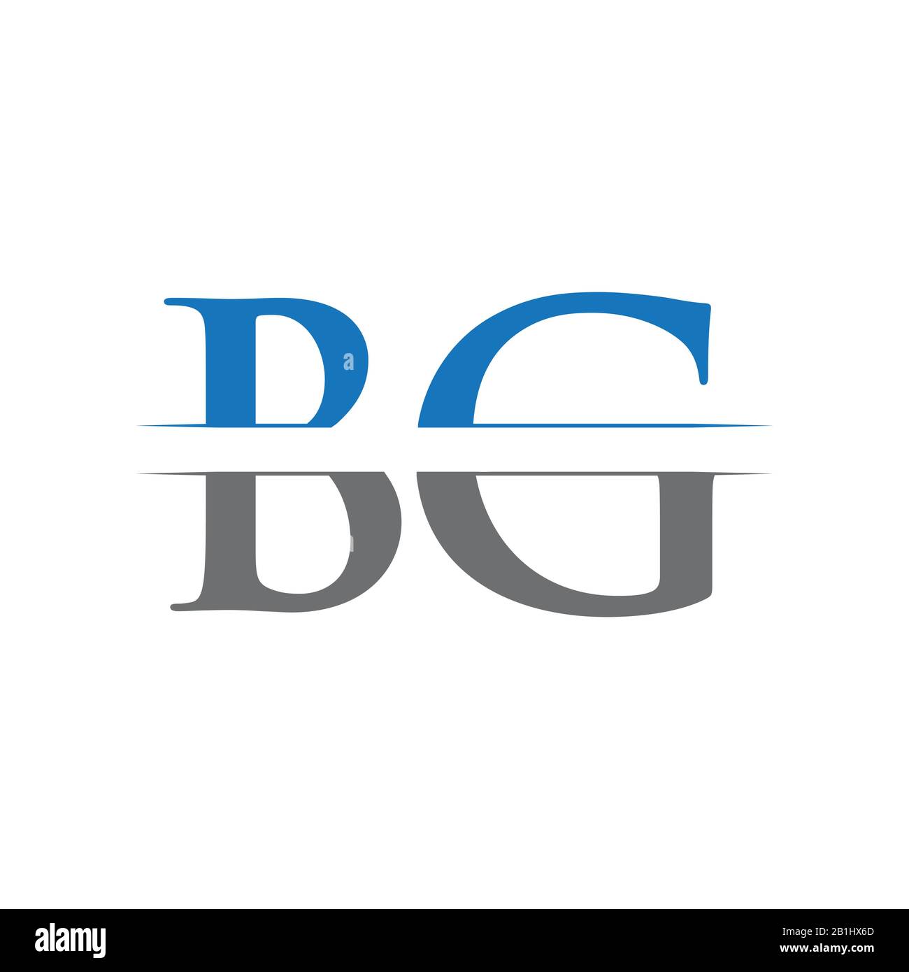 Initial BG Letter Logo With Creative Modern Business Typography Vector ...