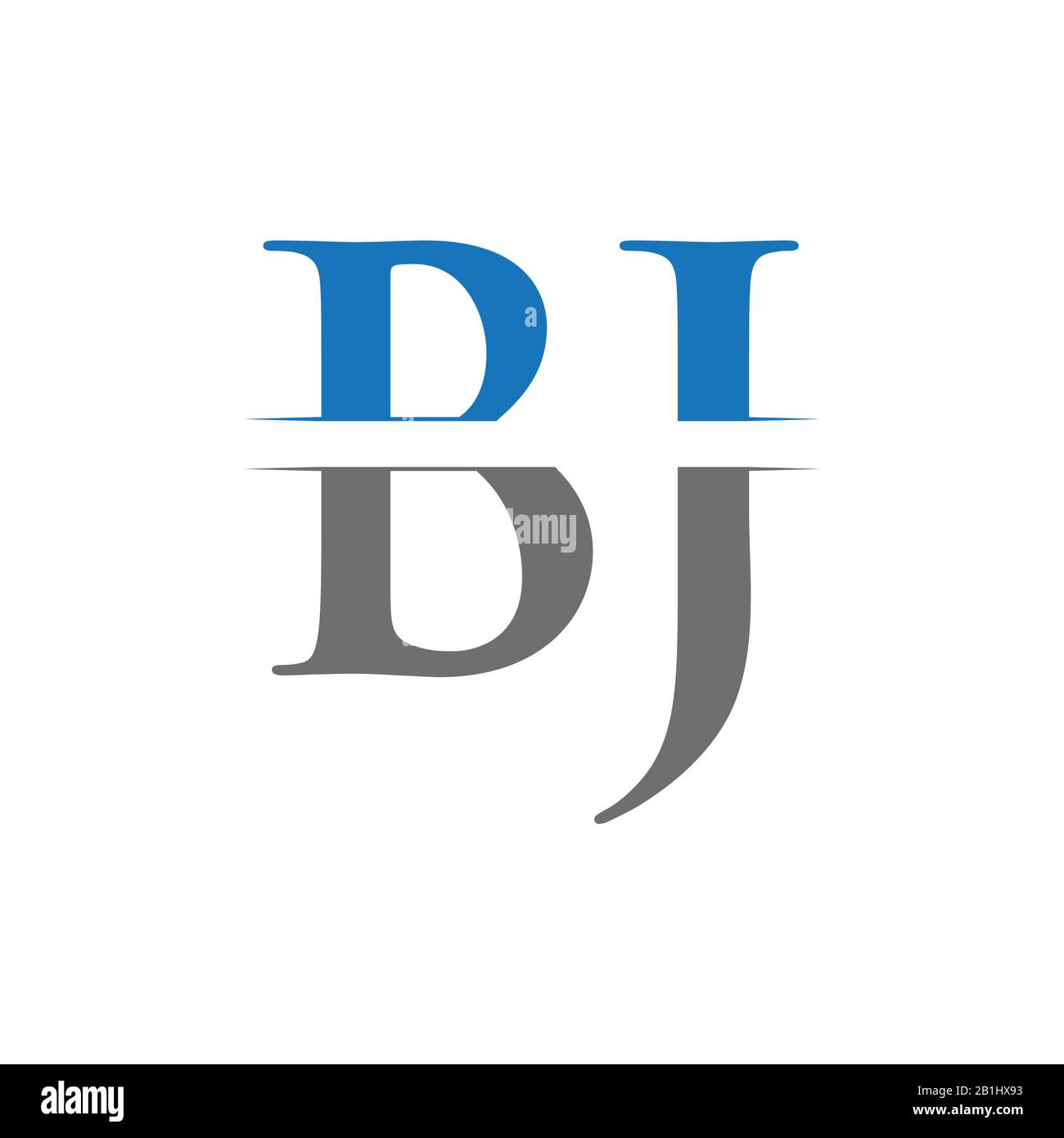 Bj Design Logo Initial Letter Vector Design Images, Initial Letter Bj