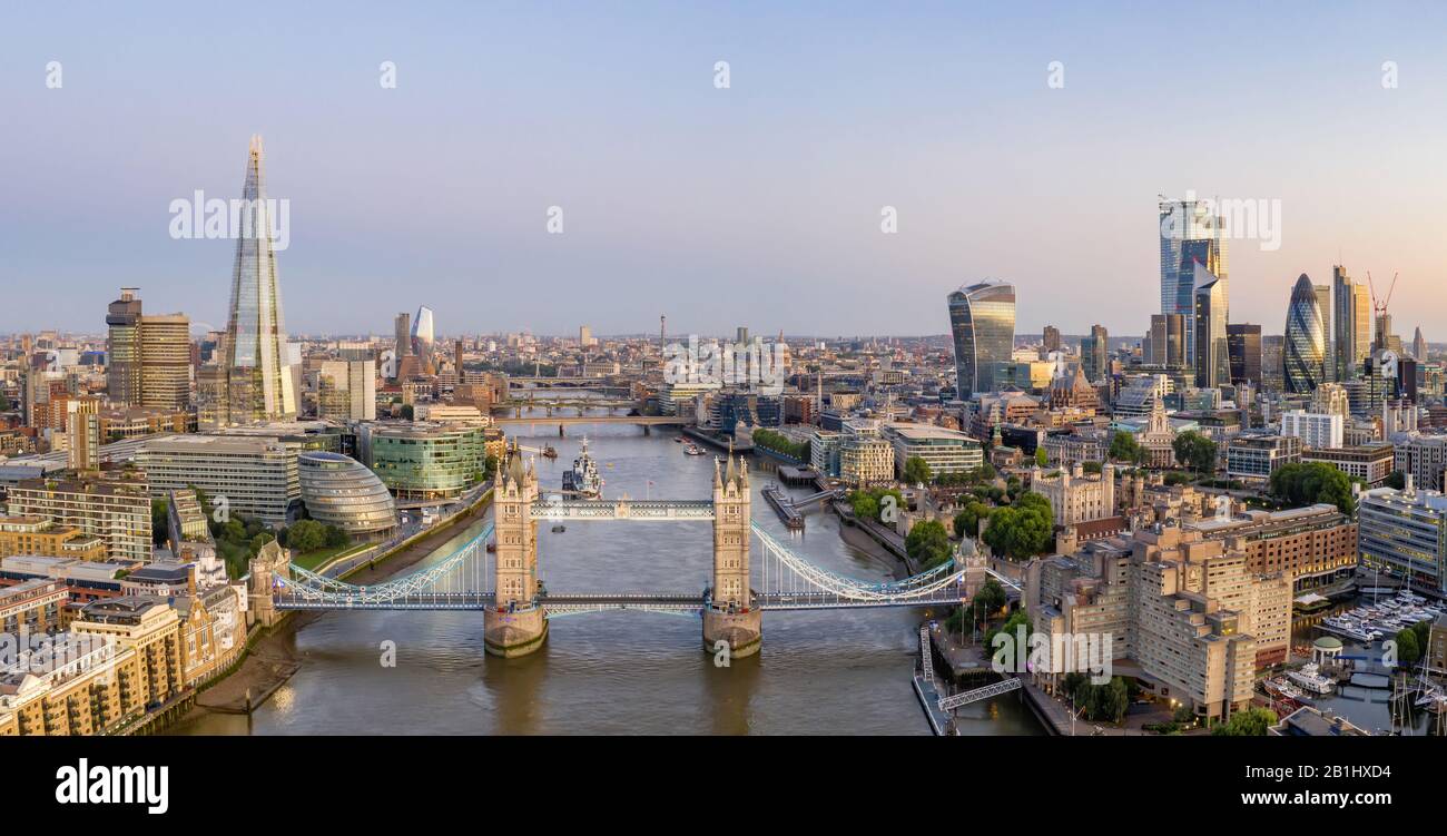 Aerial view tower bridge hi-res stock photography and images - Alamy