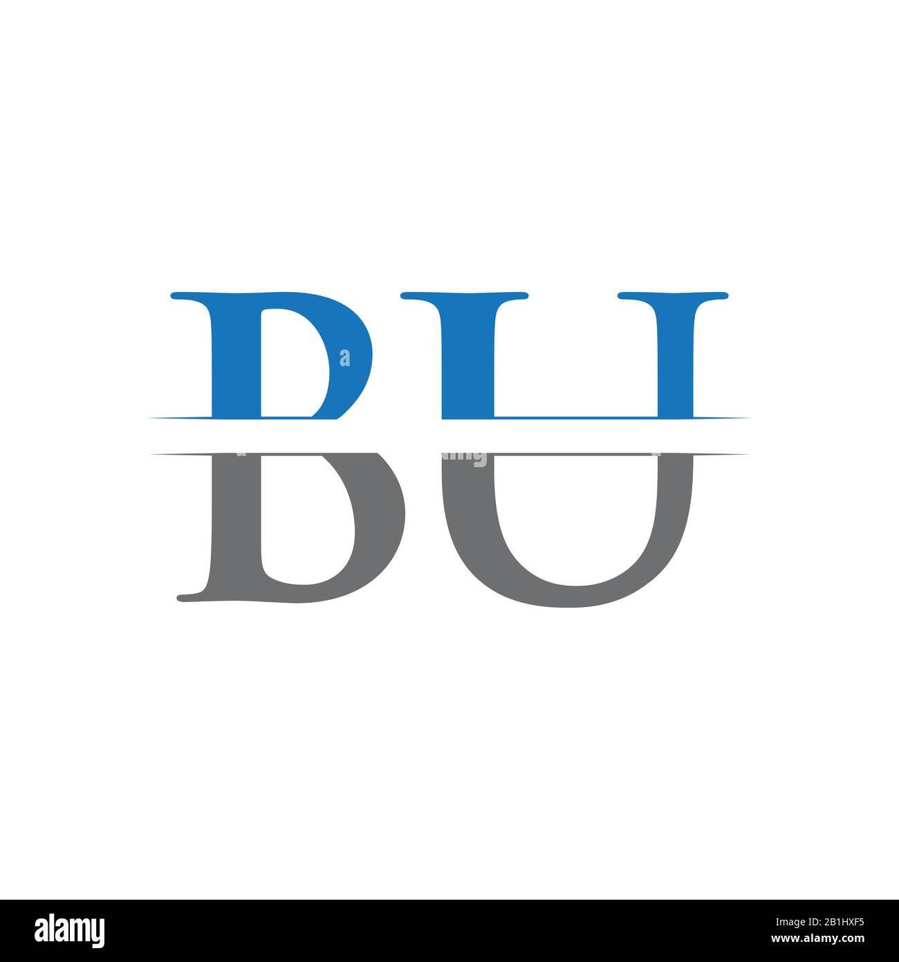 Initial BU Letter Logo With Creative Modern Business Typography Vector ...