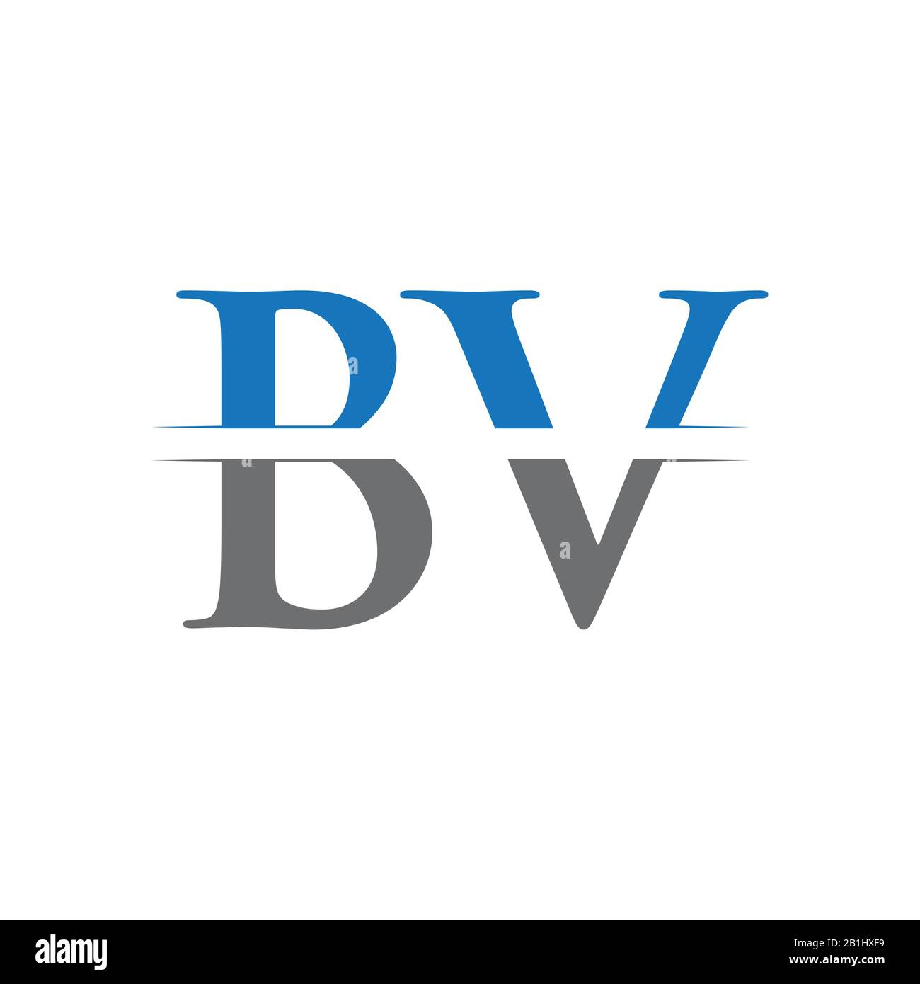 Initial BV Letter Logo With Creative Modern Business Typography Vector ...