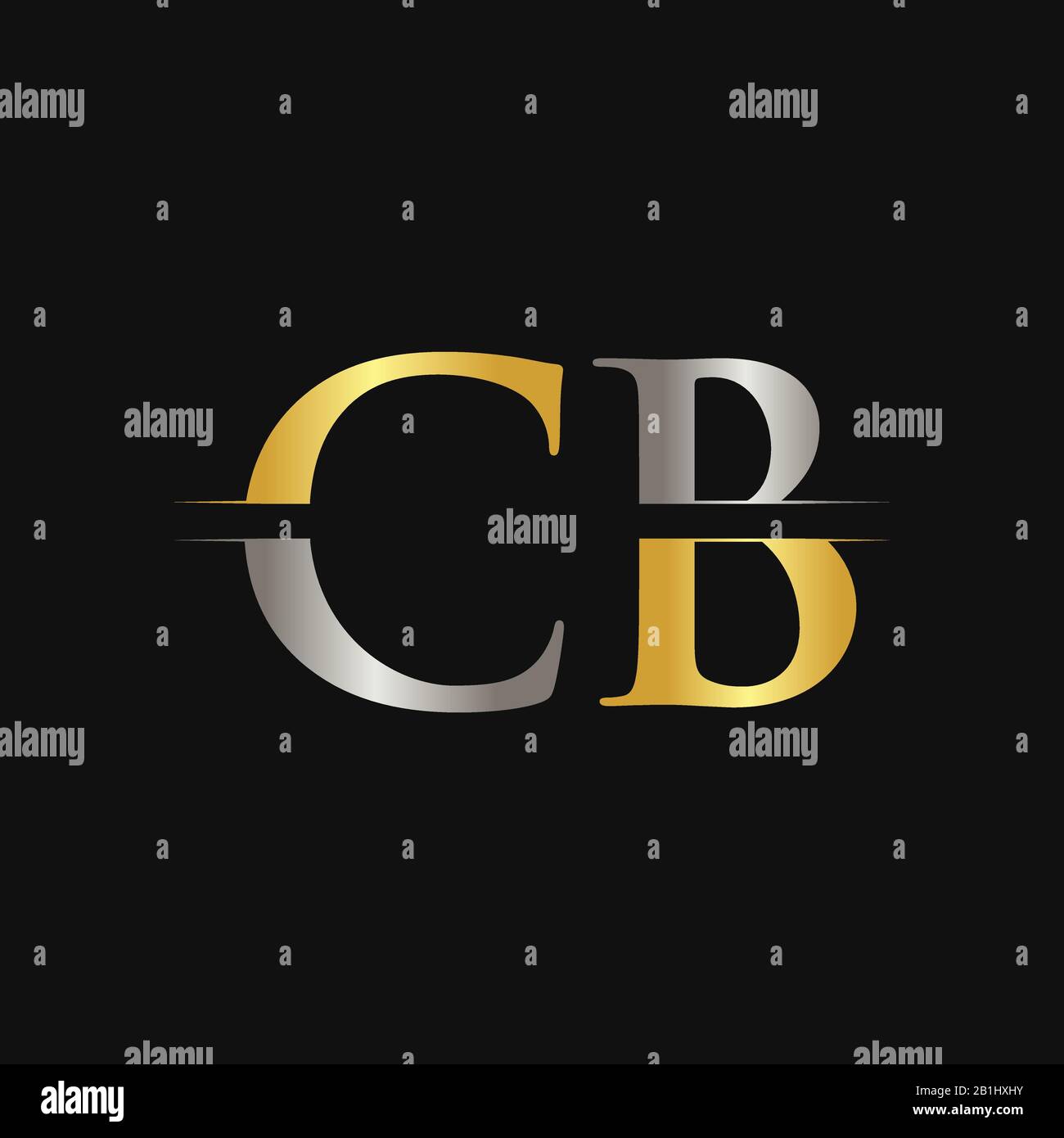Initial CB Letter Logo With Creative Modern Business Typography Vector Template. Creative ...