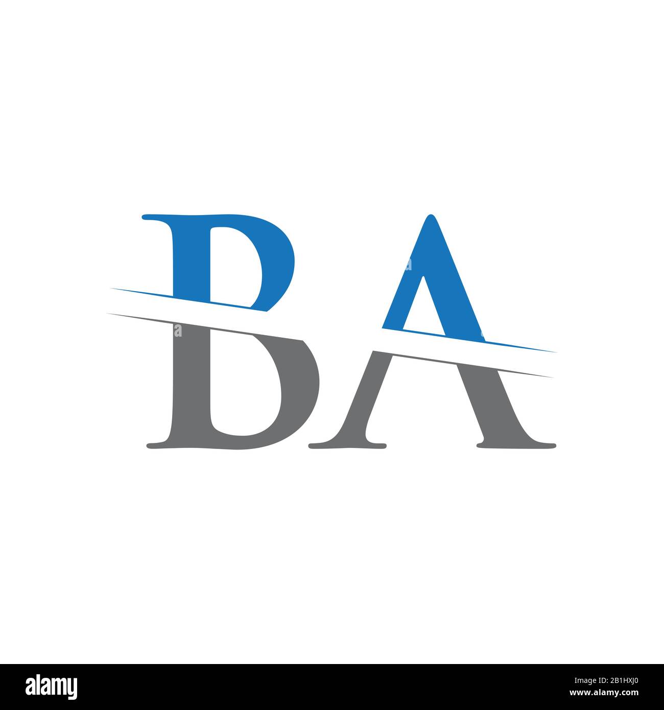 Initial BA Letter Logo With Creative Modern Business Typography Vector ...