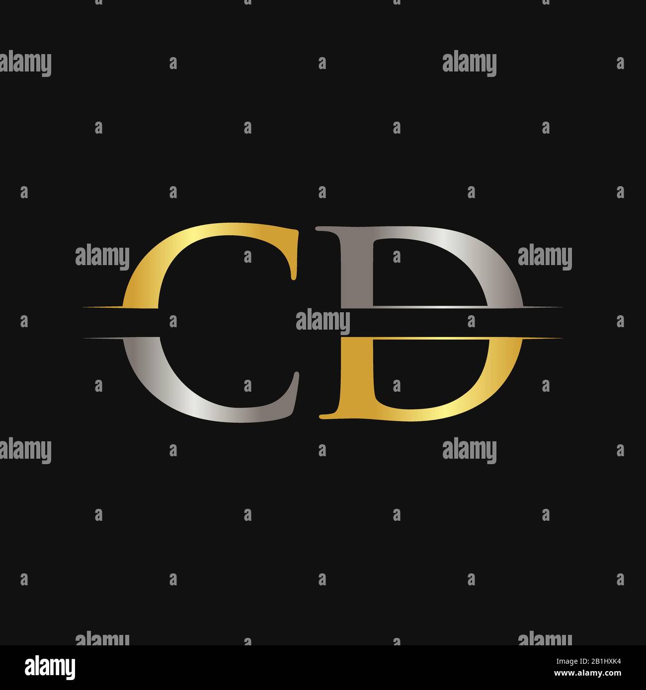Initial CD Letter Logo With Creative Modern Business Typography Vector ...