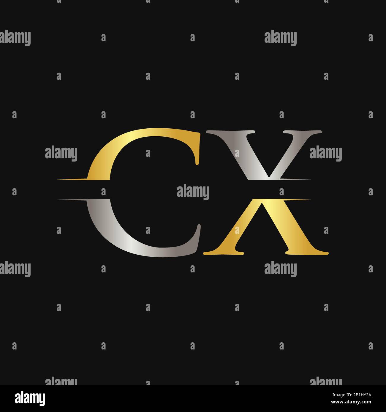 Initial CX Letter Logo With Creative Modern Business Typography Vector ...