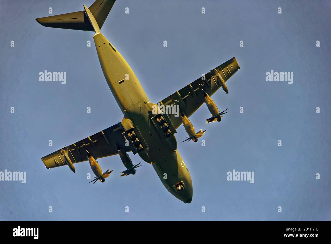 Airplane flying in Sky Stock Photo - Alamy
