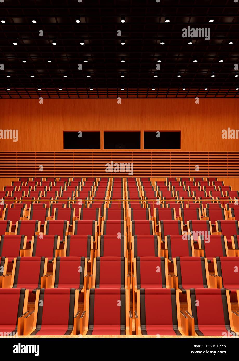 3D rendering of a recital hall interior Stock Photo - Alamy
