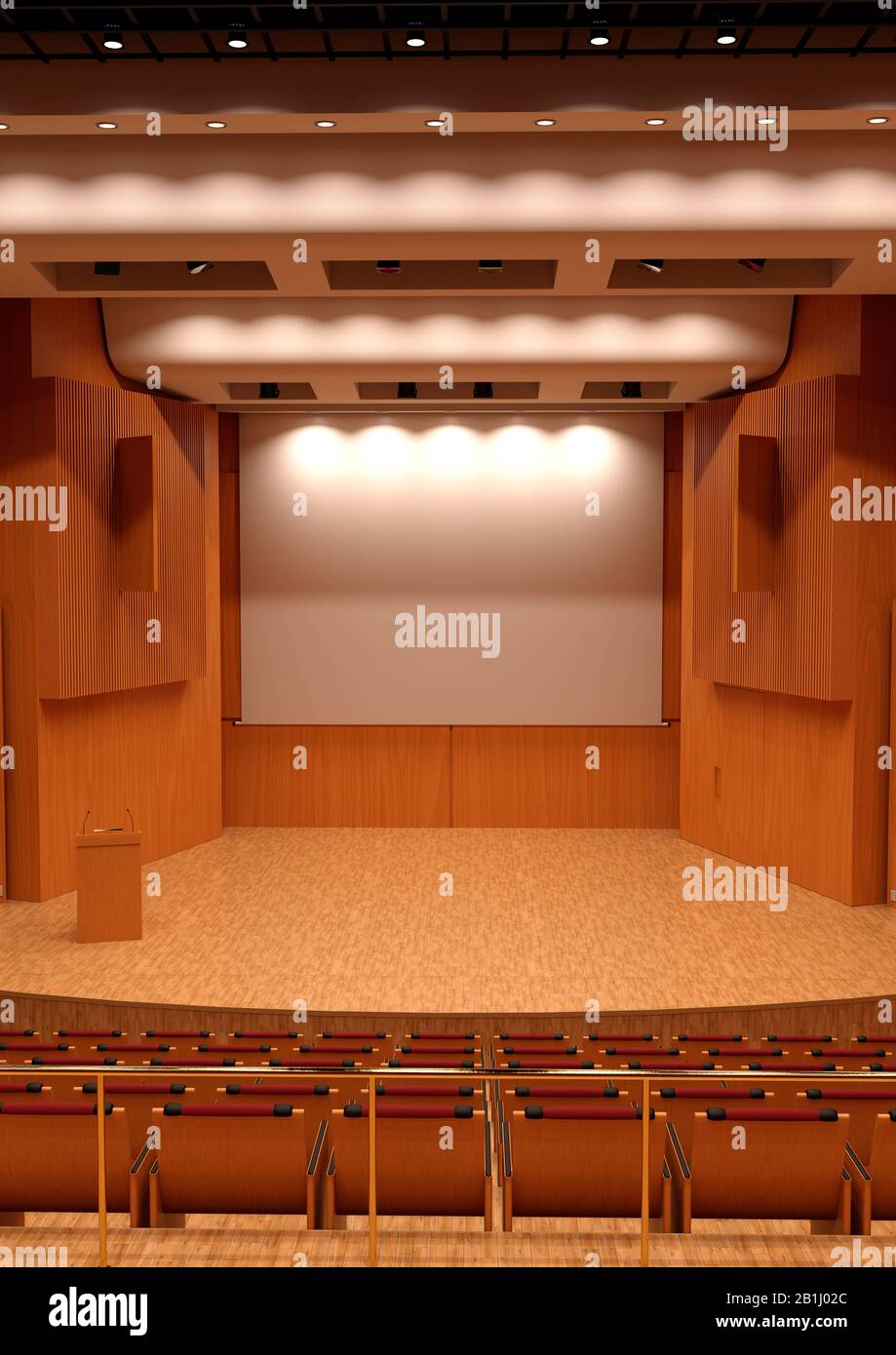 3D rendering of a recital hall interior Stock Photo - Alamy