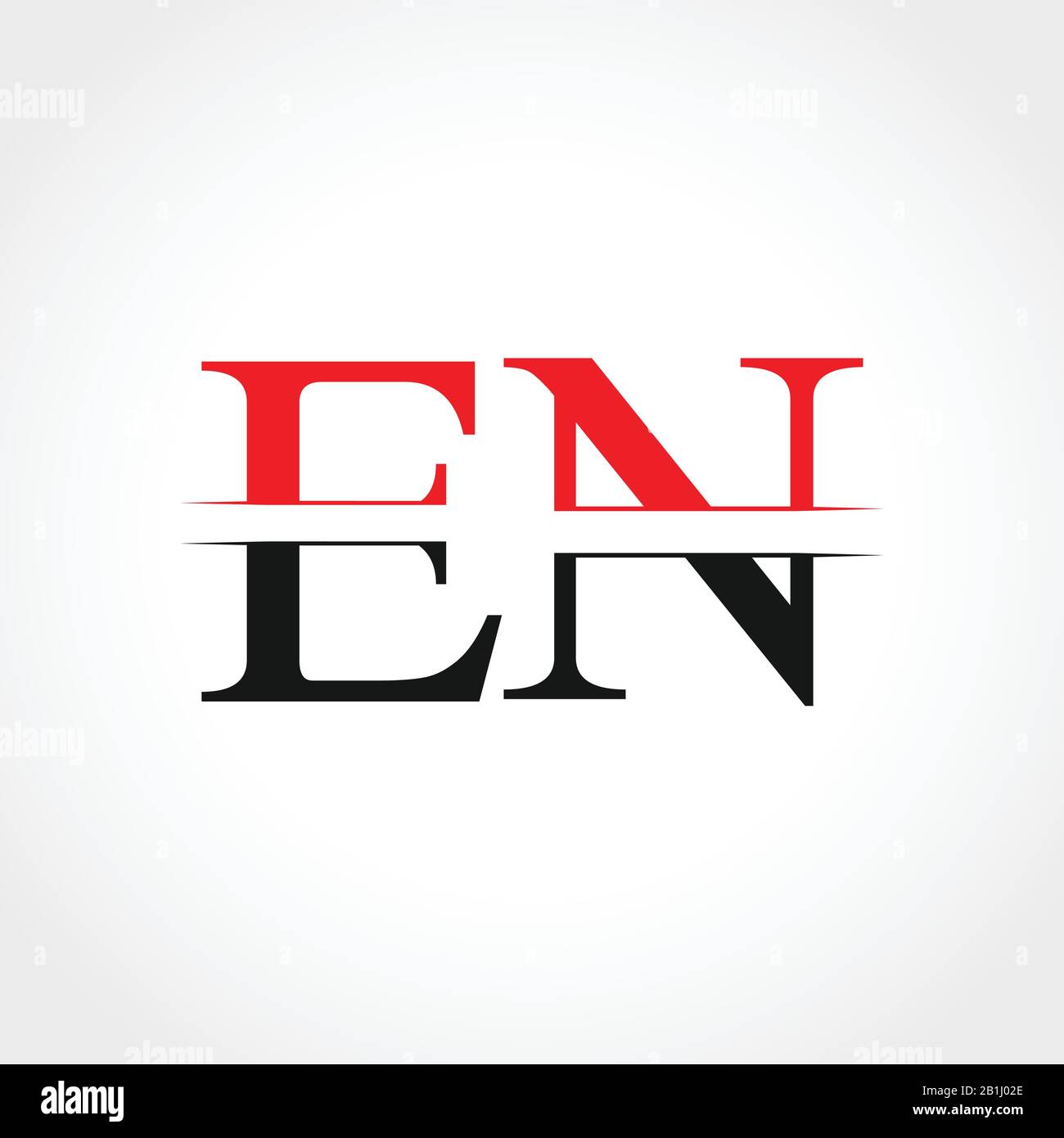 Initial EN Letter Linked Logo Business Vector Template. Creative Letter ...