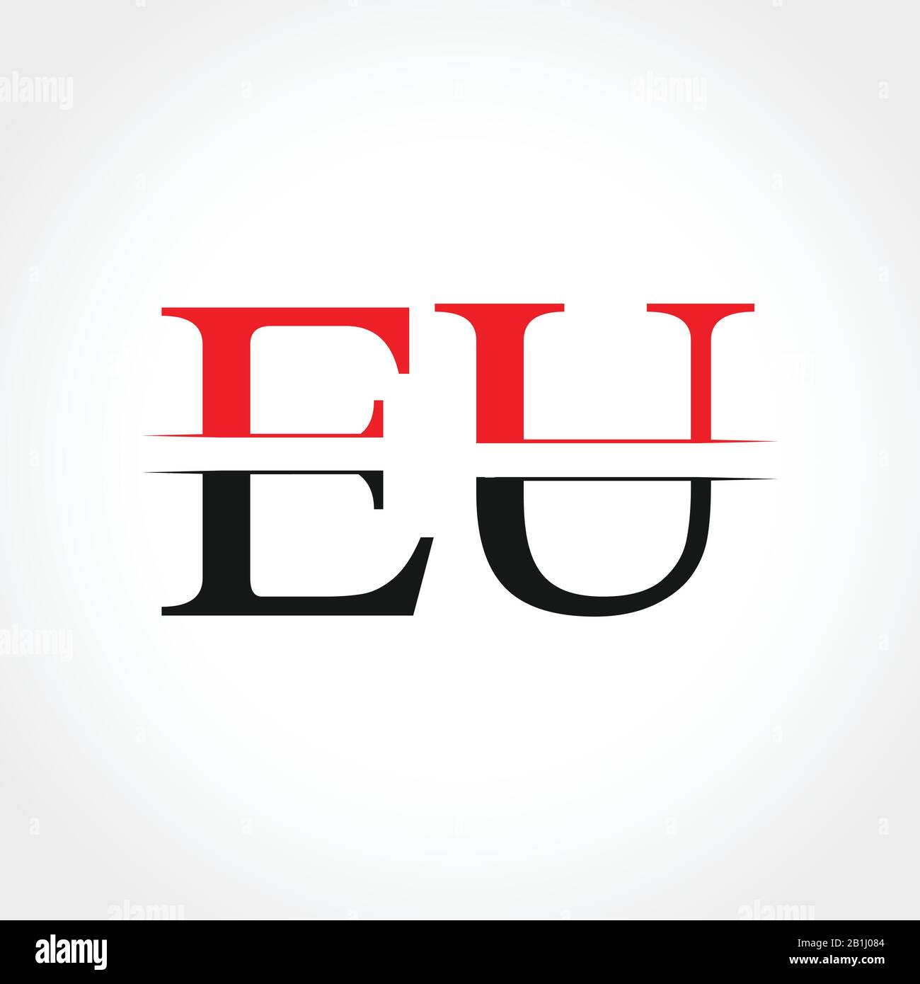 Initial EU Letter Linked Logo Business Vector Template. Creative Letter ...