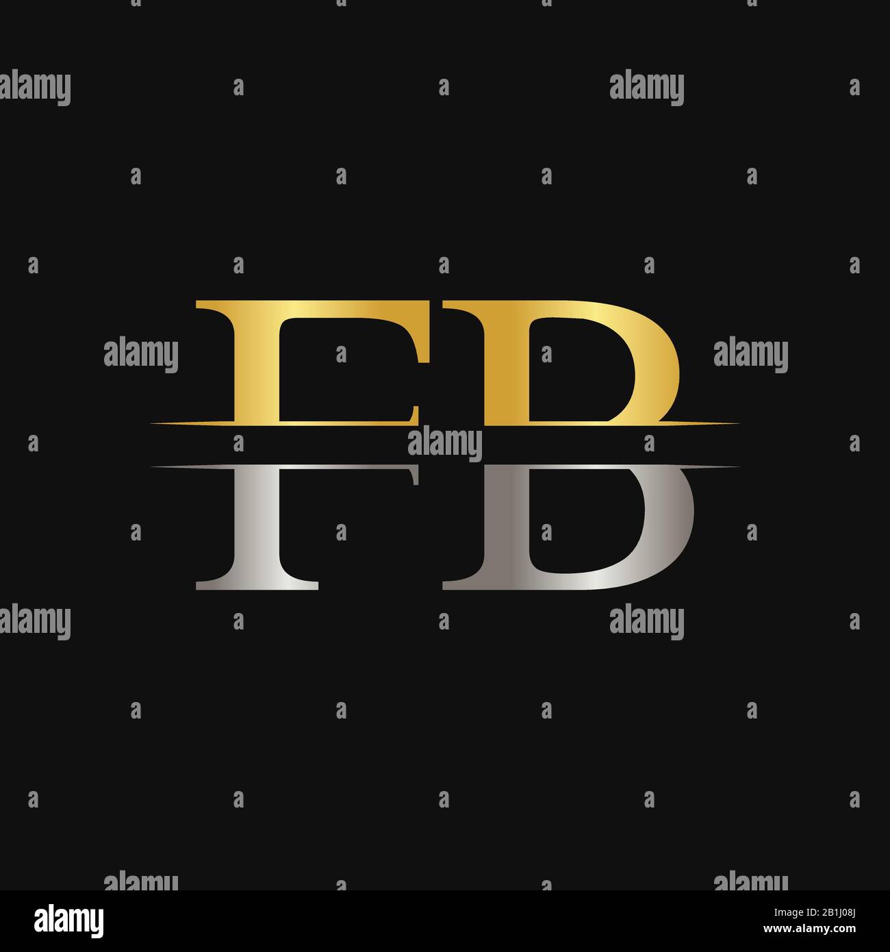 FB letter Type Logo Design vector Template. Abstract Letter FB logo ...