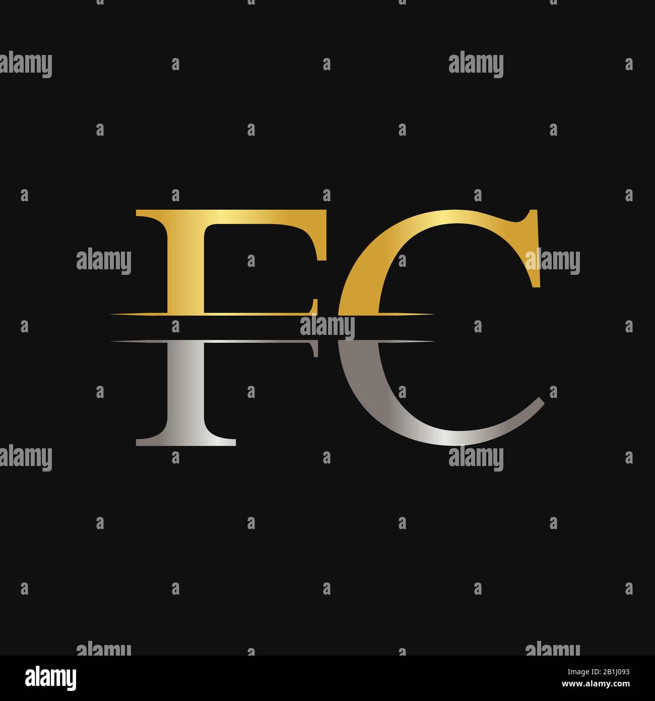 FC letter Type Logo Design vector Template. Abstract Letter FC logo ...