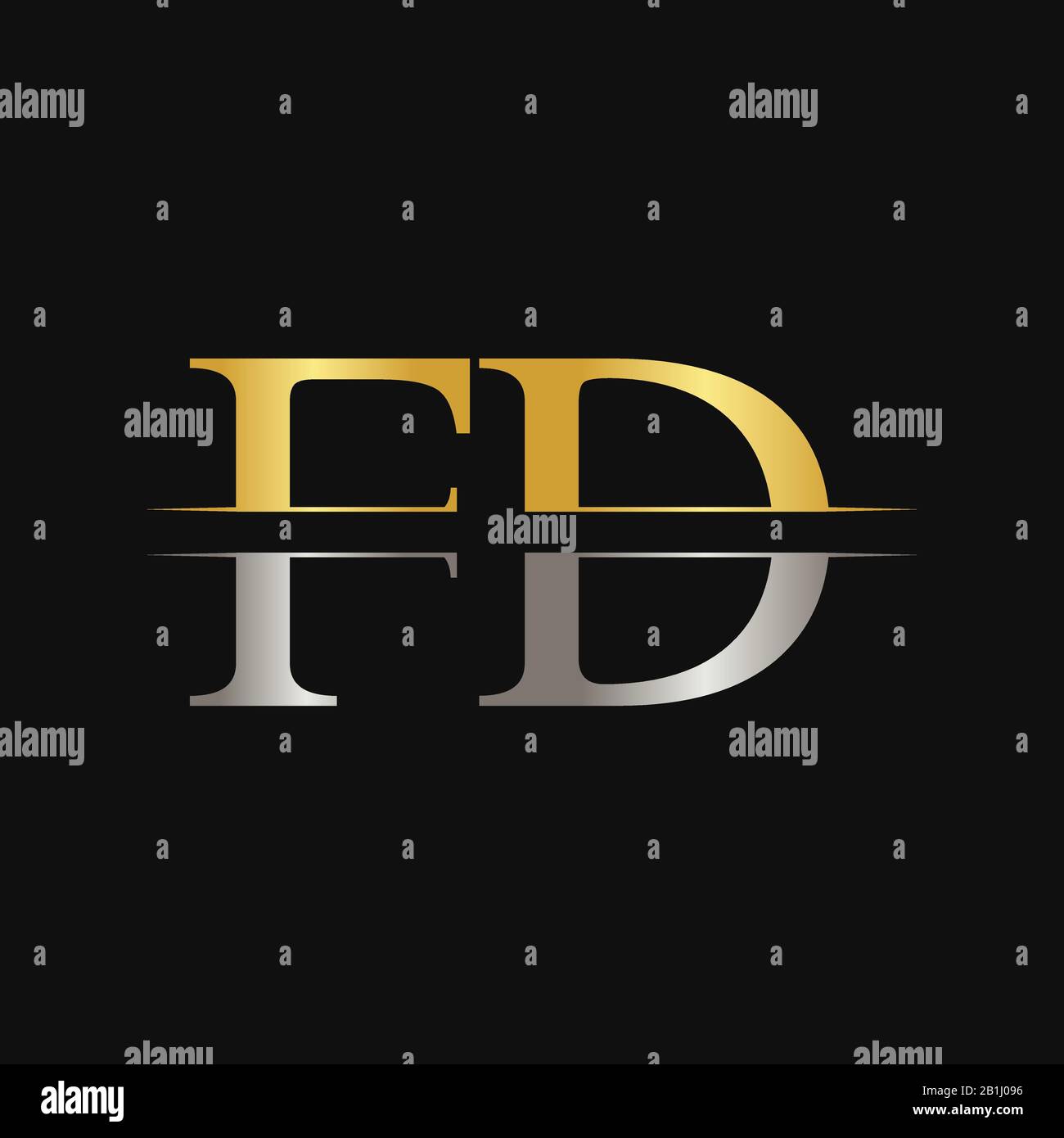FD letter Type Logo Design vector Template. Abstract Letter FD logo ...