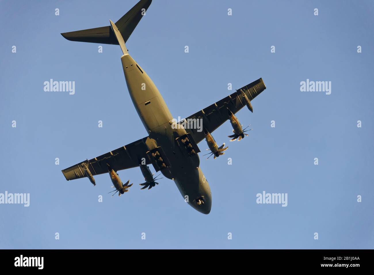 Airplane flying in Sky Stock Photo - Alamy