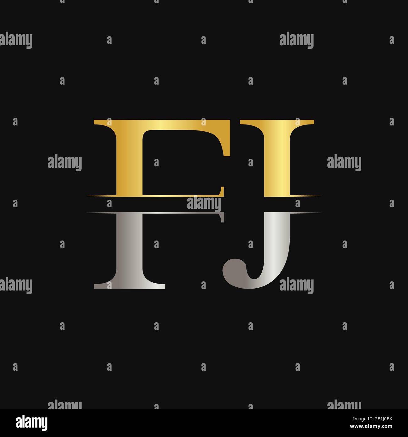 FJ letter Type Logo Design vector Template. Abstract Letter FJ logo ...