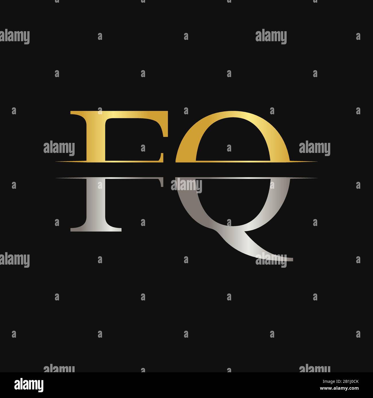 FQ letter Type Logo Design vector Template. Abstract Letter FQ logo ...