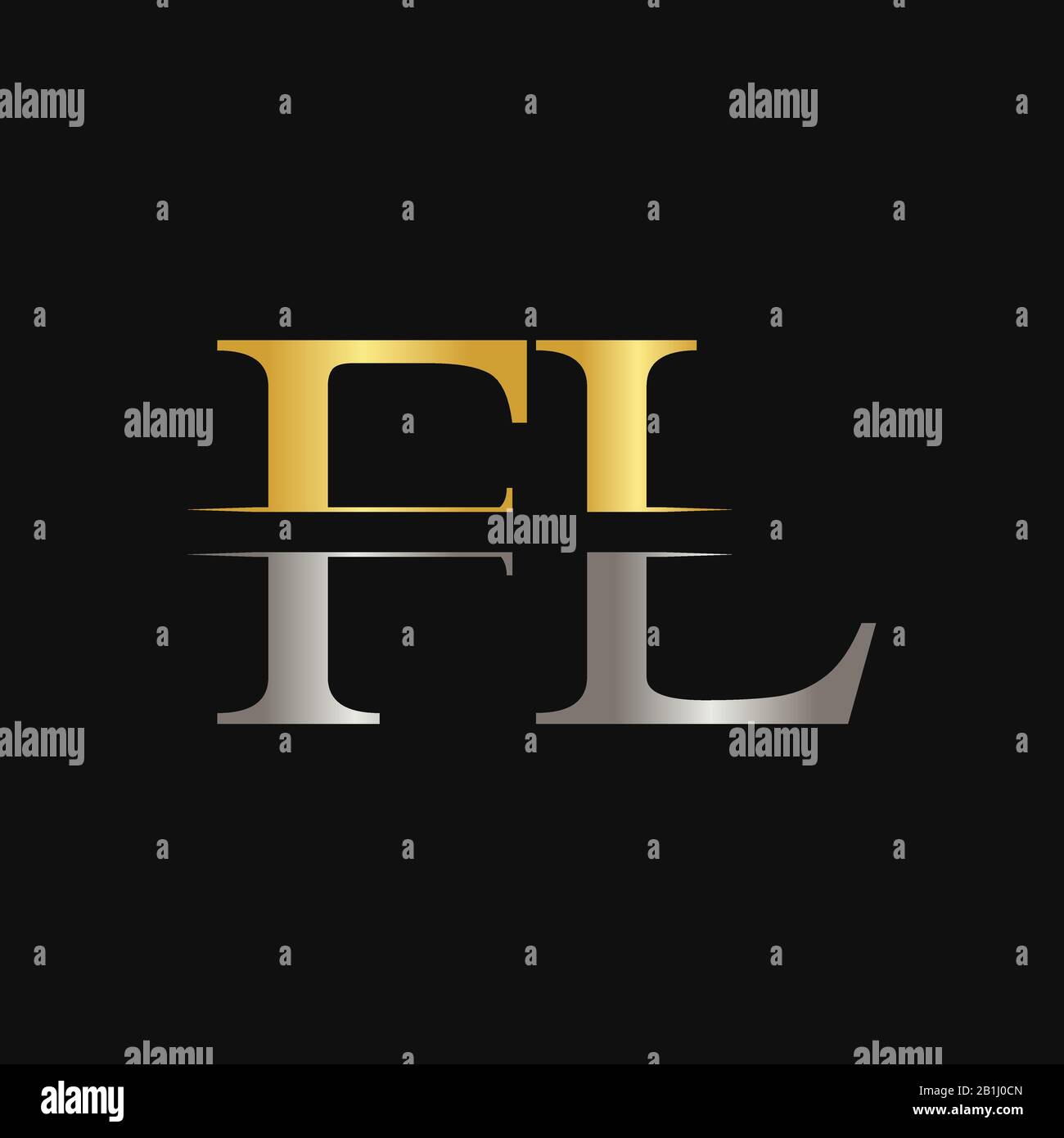 FL letter Type Logo Design vector Template. Abstract Letter FL logo ...