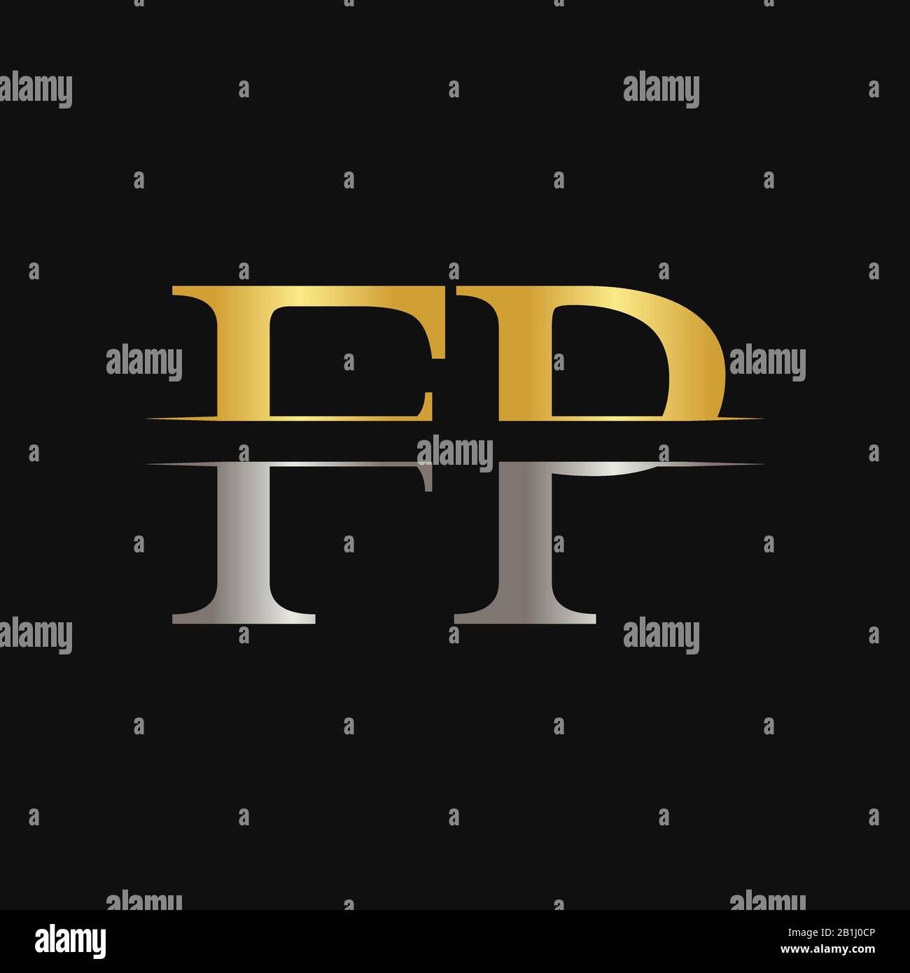 FP letter Type Logo Design vector Template. Abstract Letter FP logo ...