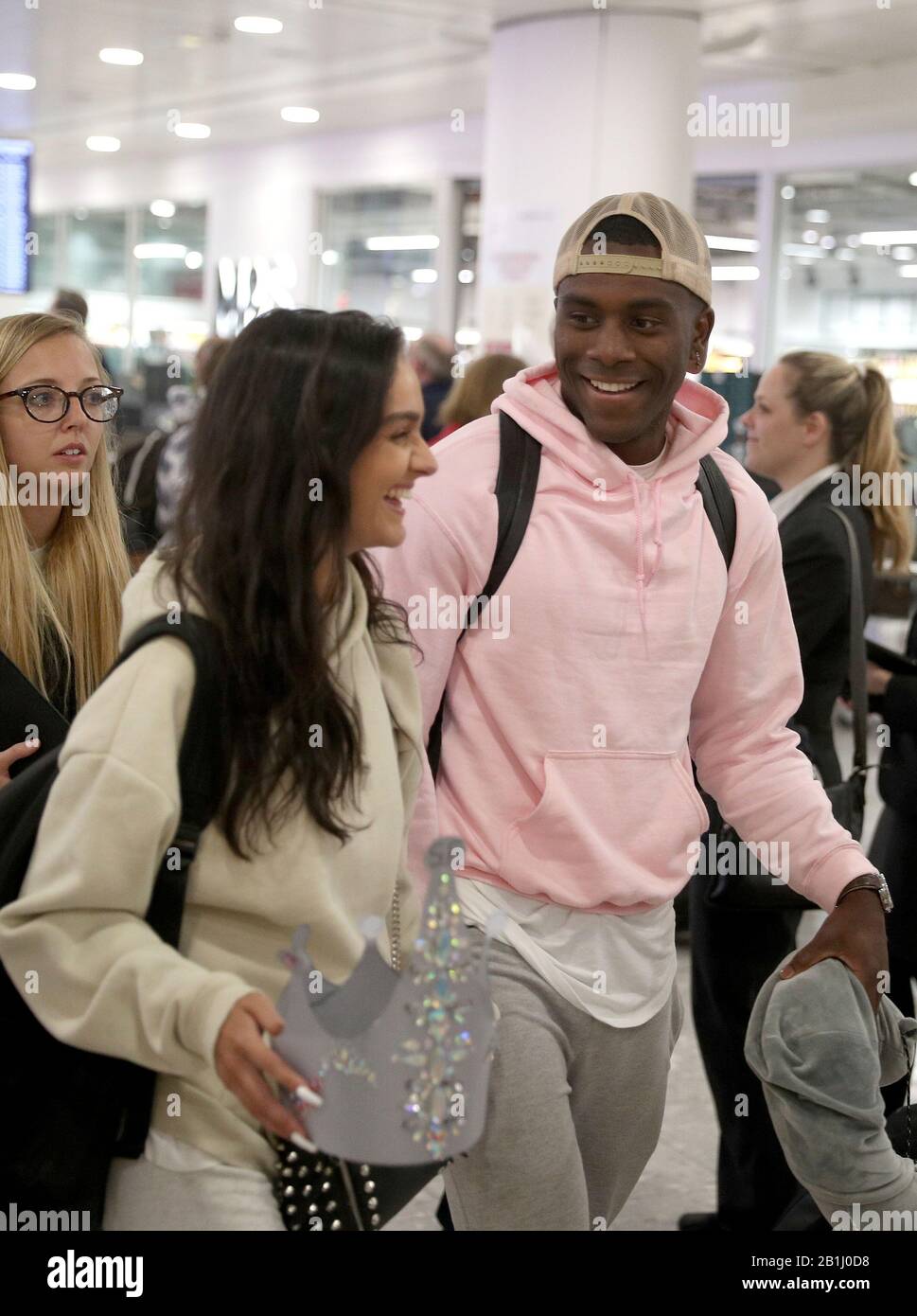 Love Island contestants Siannise Fudge and Luke Trotman, arrive at ...