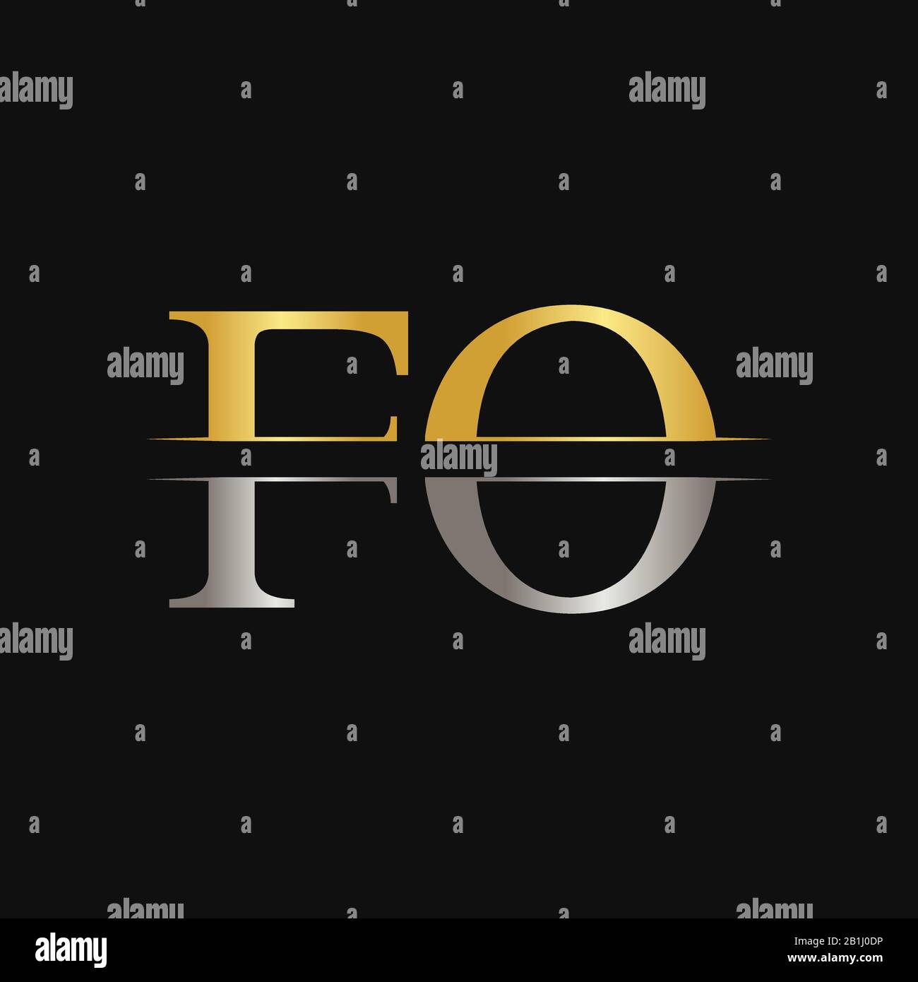 FO letter Type Logo Design vector Template. Abstract Letter FO logo ...