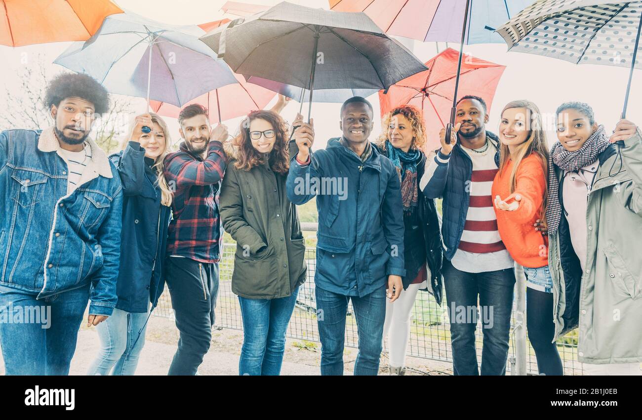 People umbrella rain hi-res stock photography and images - Alamy