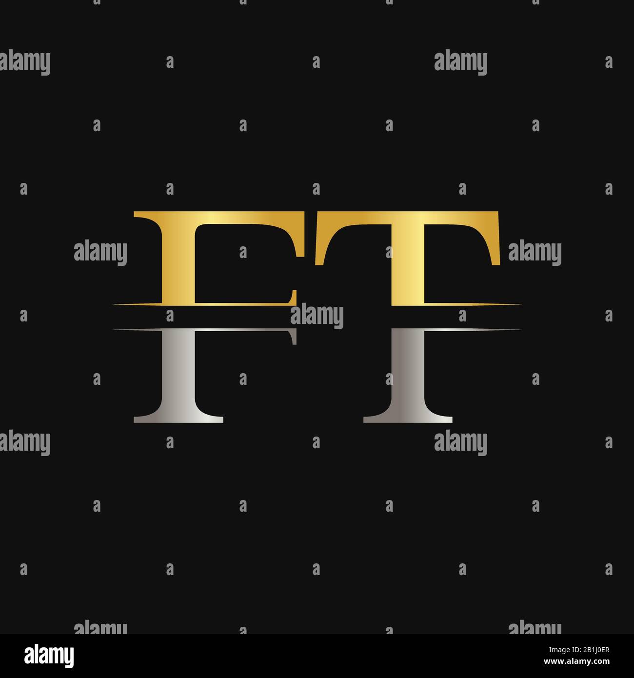 FT letter Type Logo Design vector Template. Abstract Letter FT logo ...