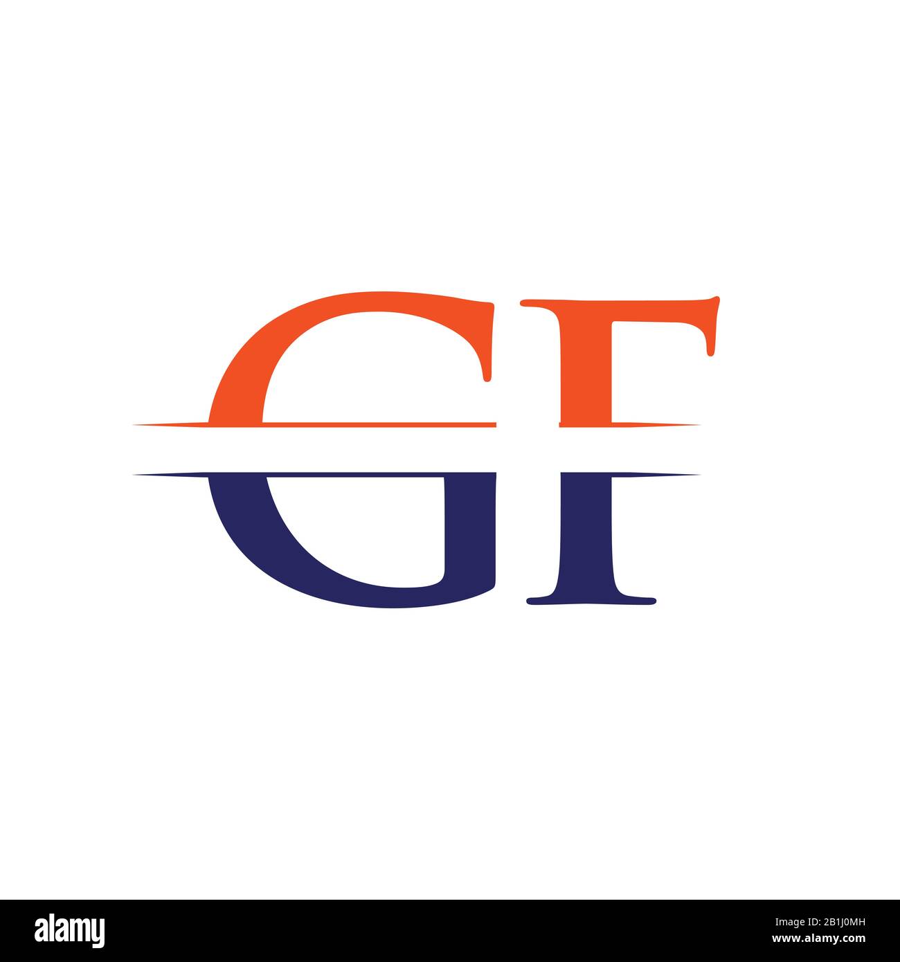 GF letter Type Logo Design vector Template. Abstract Letter GF logo ...