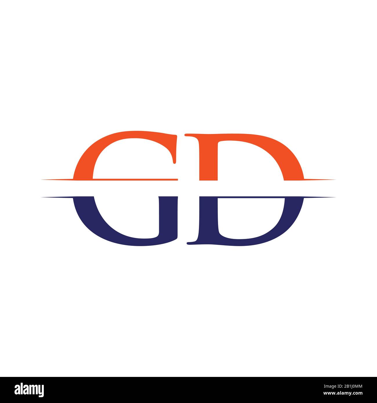 GD letter Type Logo Design vector Template. Abstract Letter GD logo ...