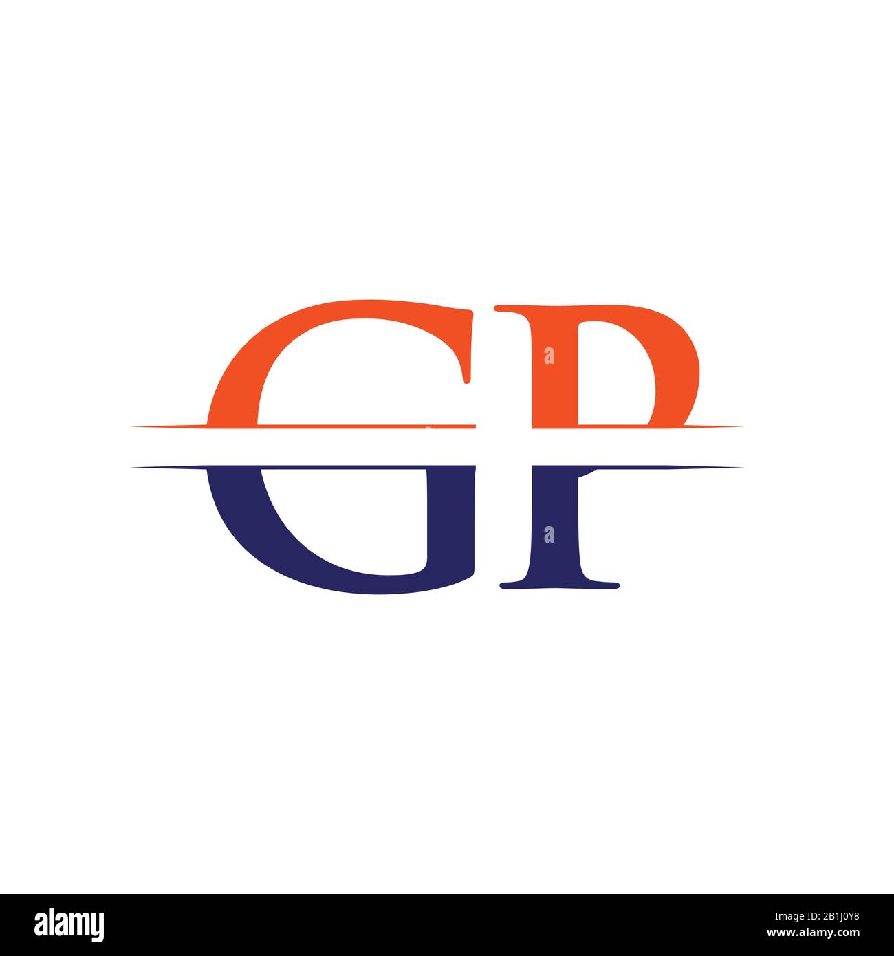 Gp Letter Type Logo Design Vector Template Abstract Letter Gp Logo