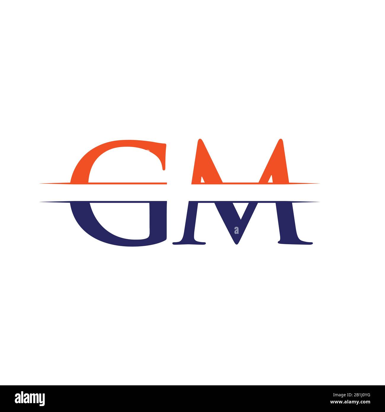 GM letter Type Logo Design vector Template. Abstract Letter GM logo ...