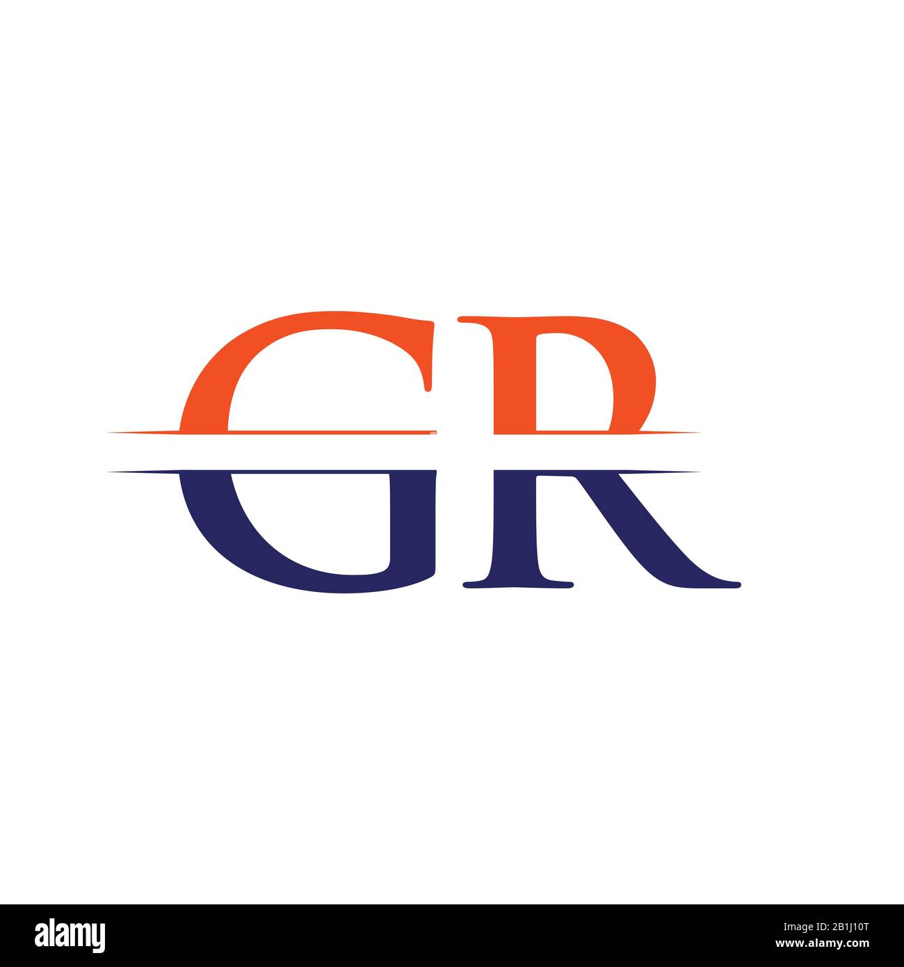 GR letter Type Logo Design vector Template. Abstract Letter GR logo ...