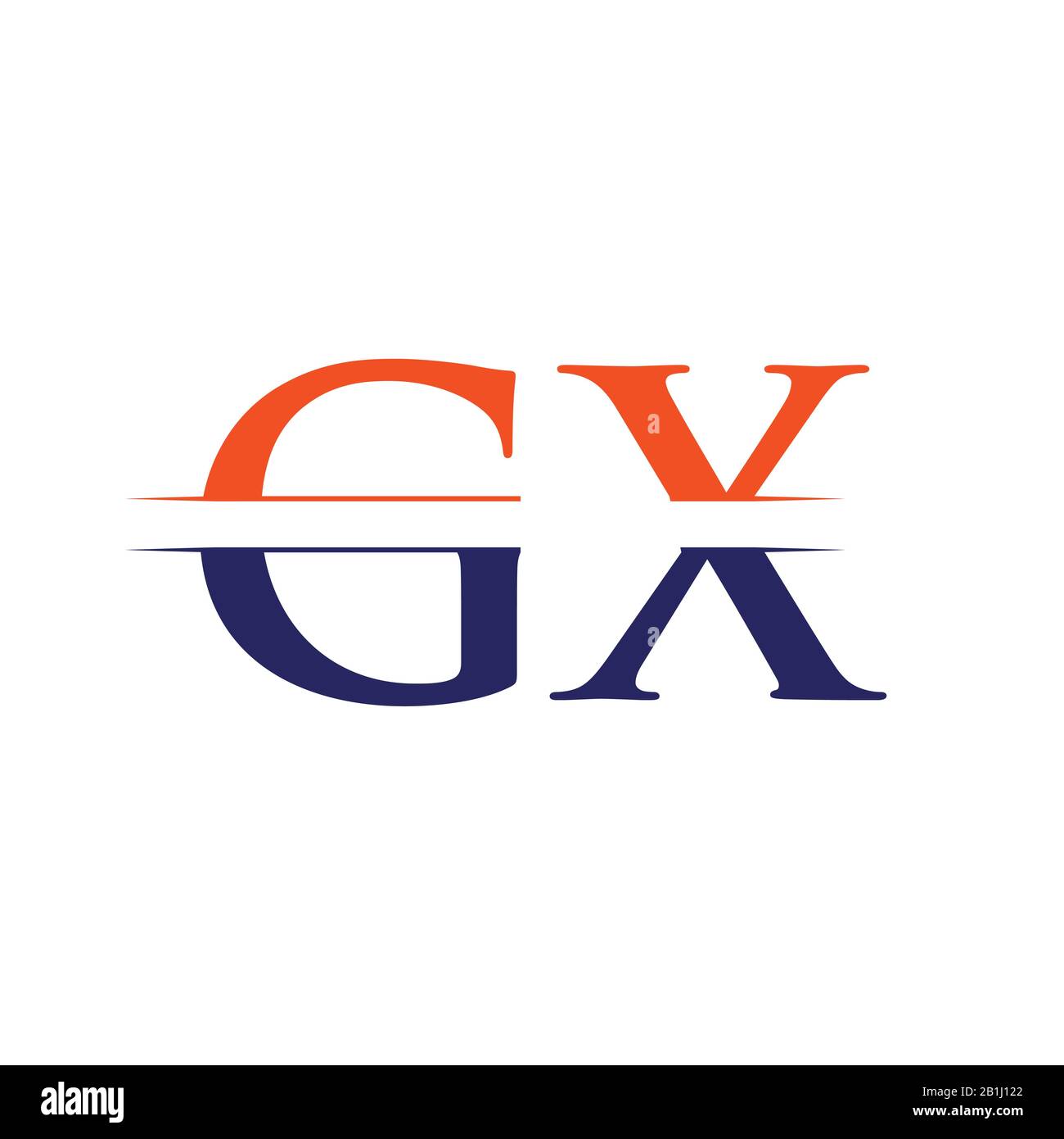 GX letter Type Logo Design vector Template. Abstract Letter GX logo ...