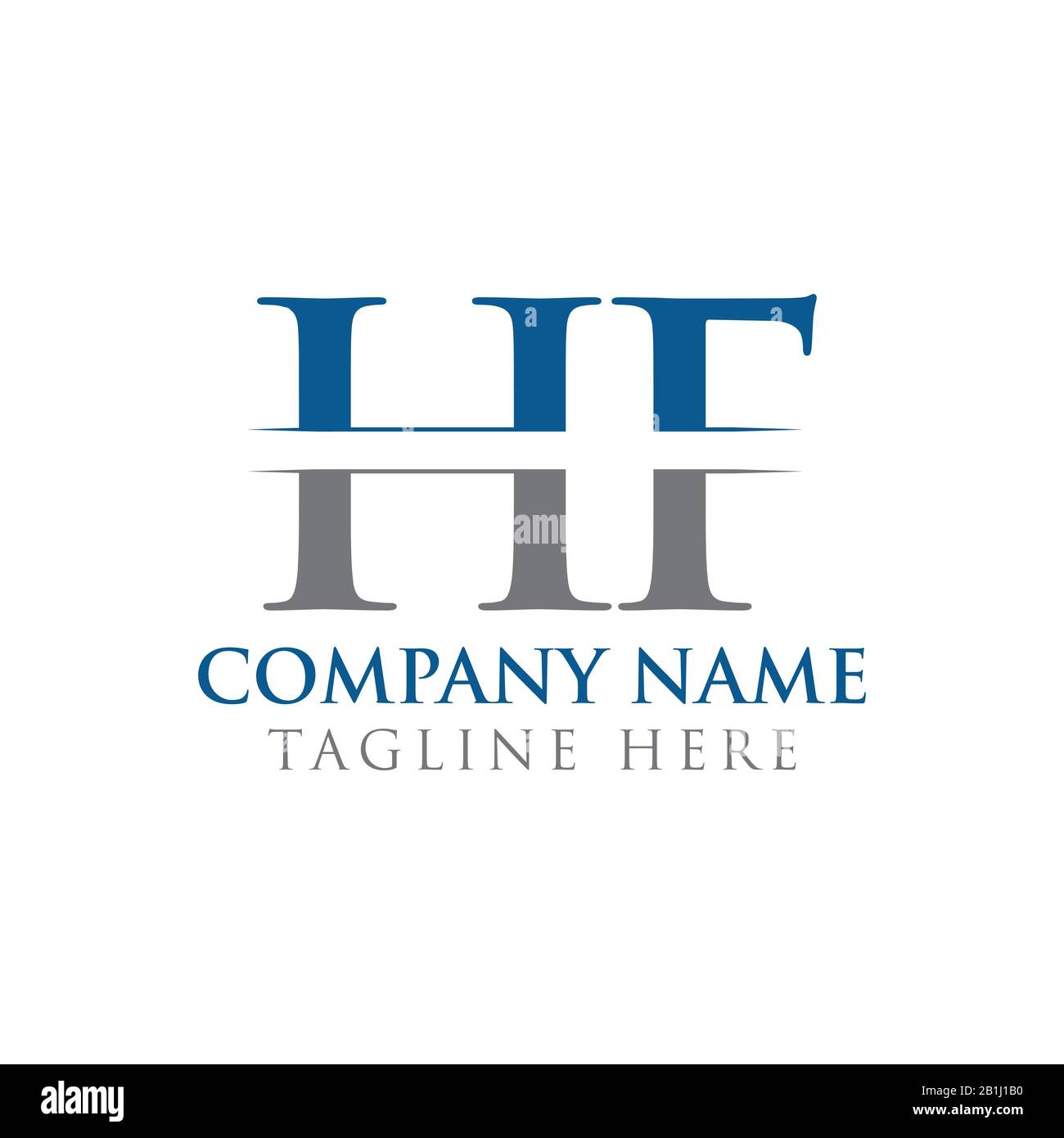 HF letter Type Logo Design vector Template. Abstract Letter HF logo ...