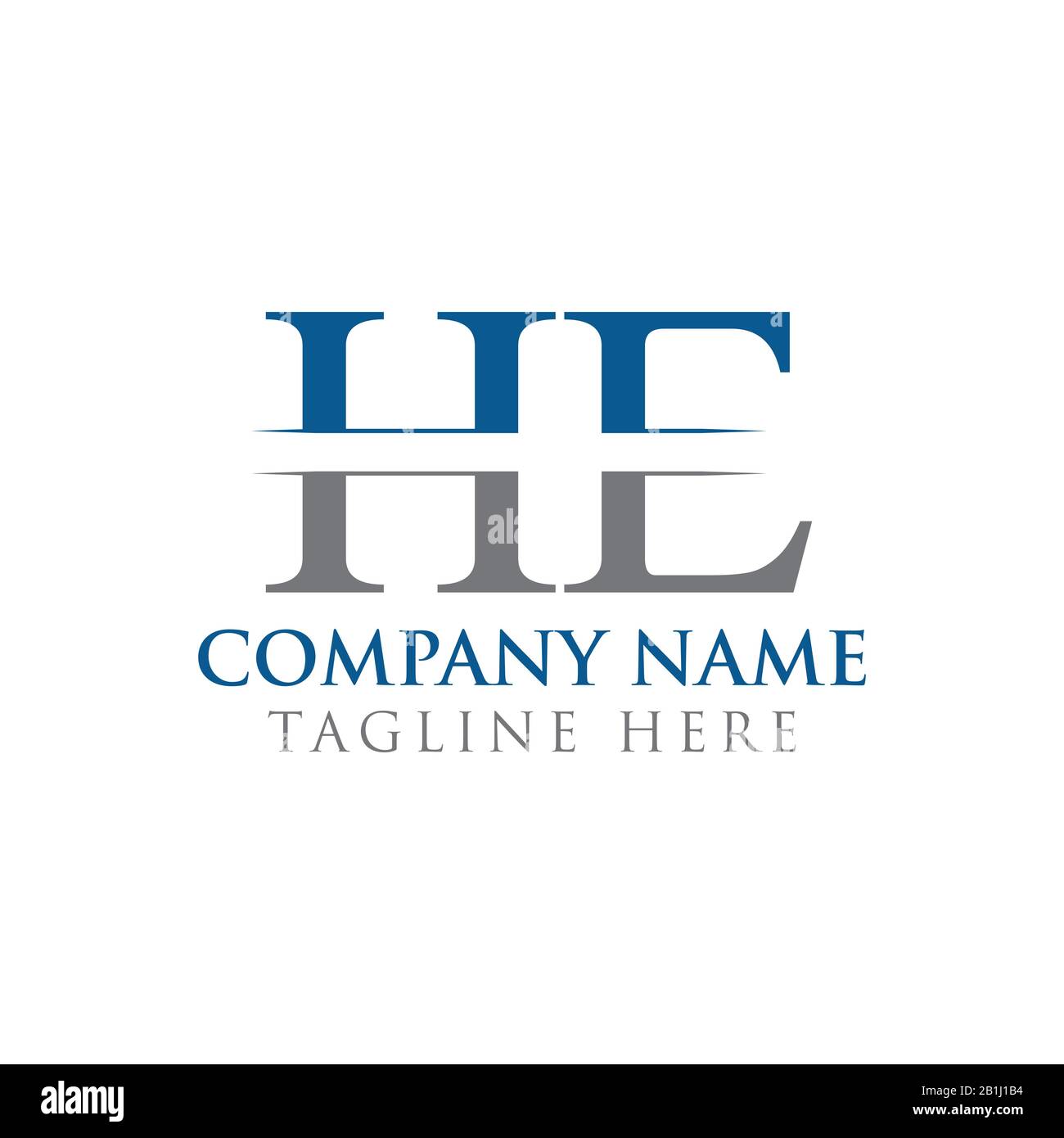 HE letter Type Logo Design vector Template. Abstract Letter HE logo ...