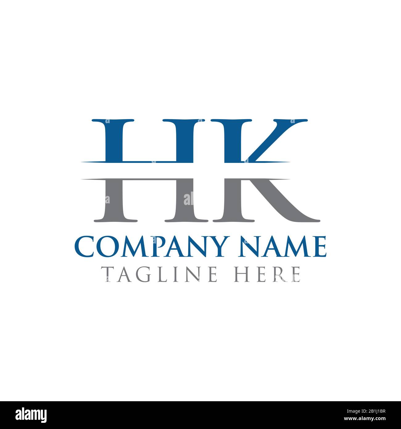 HK letter Type Logo Design vector Template. Abstract Letter HK logo ...