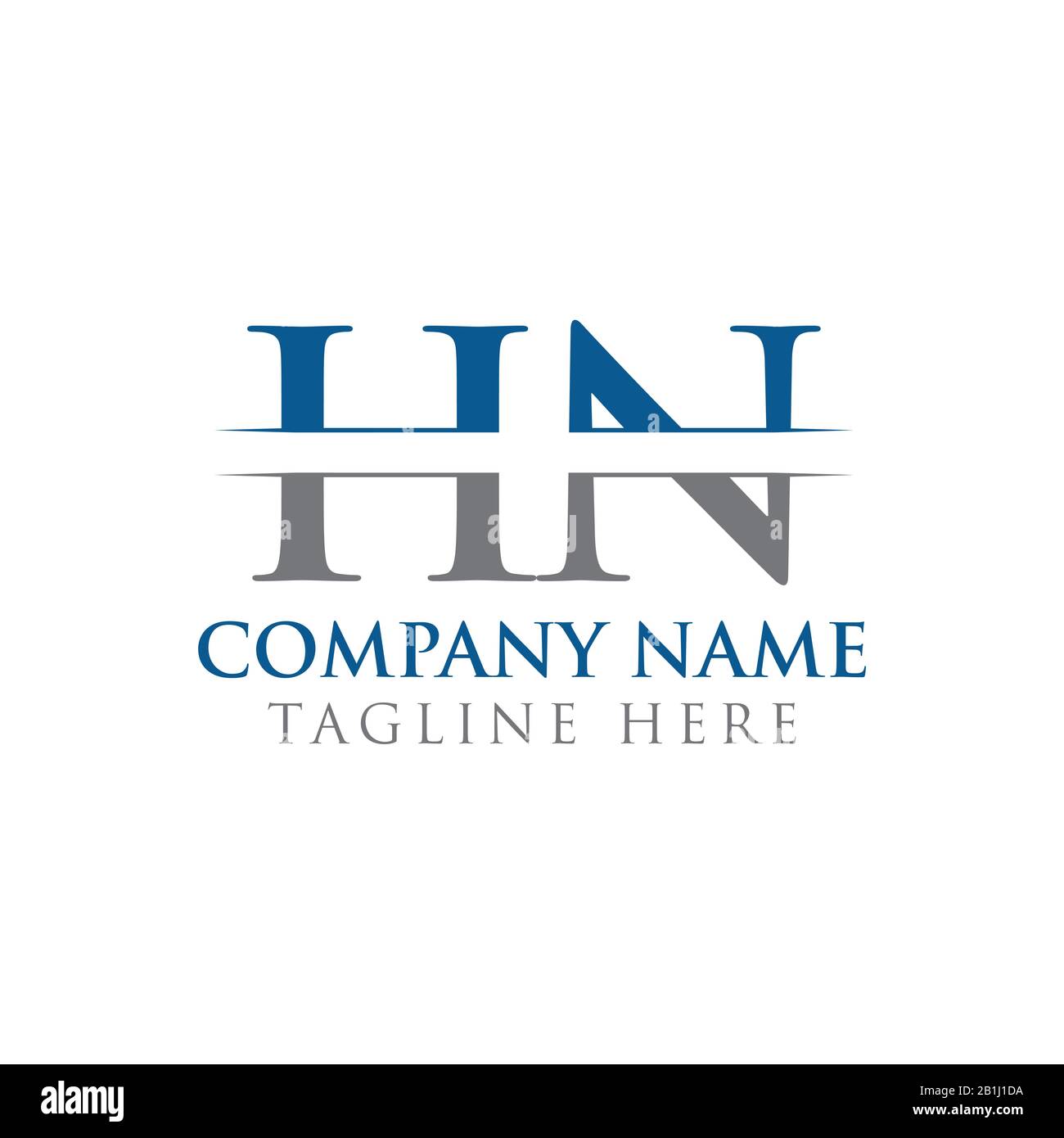 HN letter Type Logo Design vector Template. Abstract Letter HN logo ...
